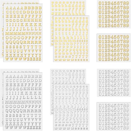 Amazon.com: ANCIRS 12 Pack Resin Mini Letter Stickers for Nail Art ...
