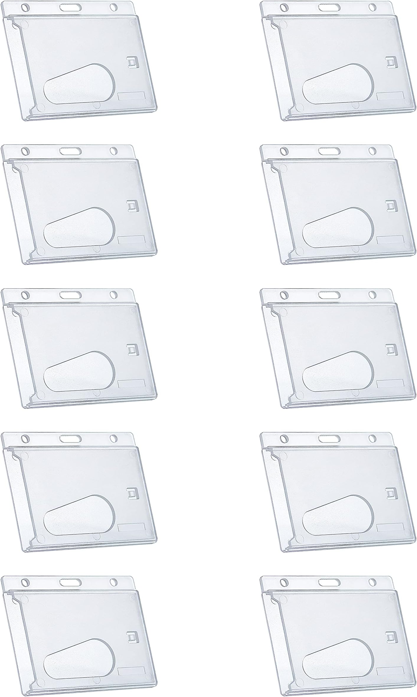 Amazon.com : TIESOME 2Pack Soft Plastic Badge Holders with Heavy Duty ...