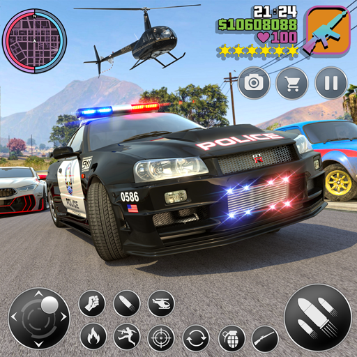 Police Car chase cop driving simulator: Real Gangster Crime 3D racing ...