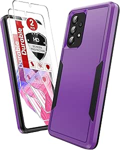 Amazon.com: LeYi for Samsung-A53-5G-Case, Galaxy A53 5G Phone Case with 2 Pcs HD Screen ...