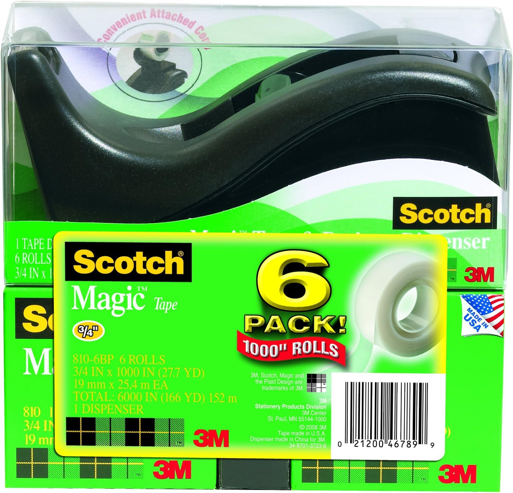 Amazon.com: Scotch Magic Tape, 1 Roll, Numerous Applications, Invisible ...