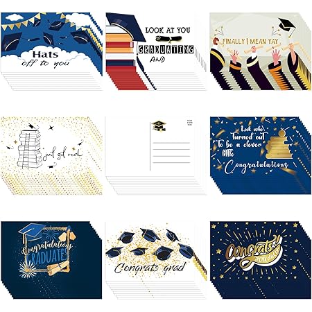 Amazon.com : Geosar 48 Packs Graduation Card Pack Graduation Cards with ...