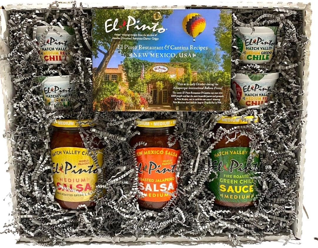 Amazon.com : El Pinto Glass Jar Sampler Salsa Gift Pack - Salsa Medium ...