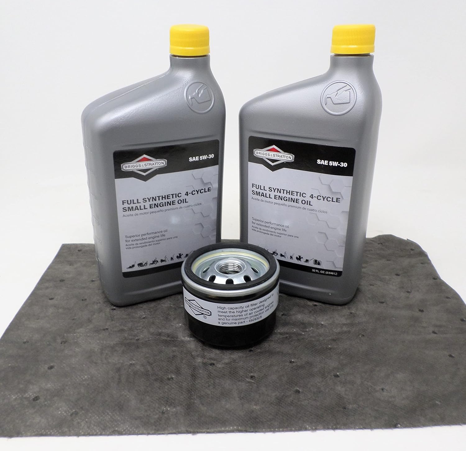 Amazon.com: Briggs & Stratton 5W30 Synthetic Motor Oil Kit w/ 492932s ...