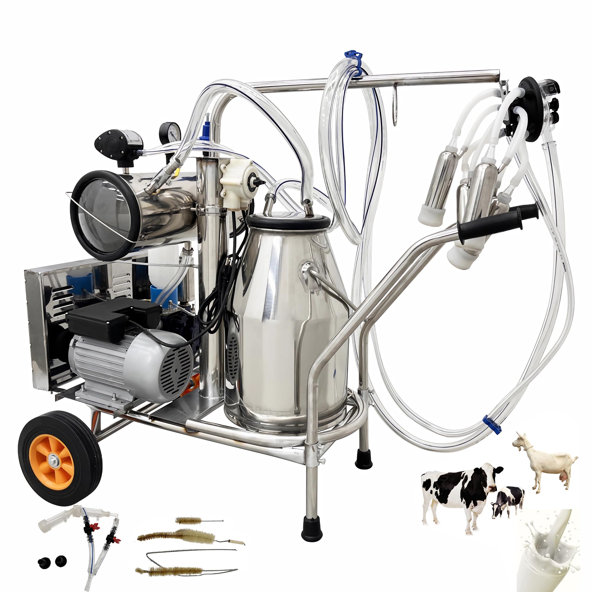 Amazon.com: INTSUPERMAI Electric Milking Machine 1440 RPM Milker ...