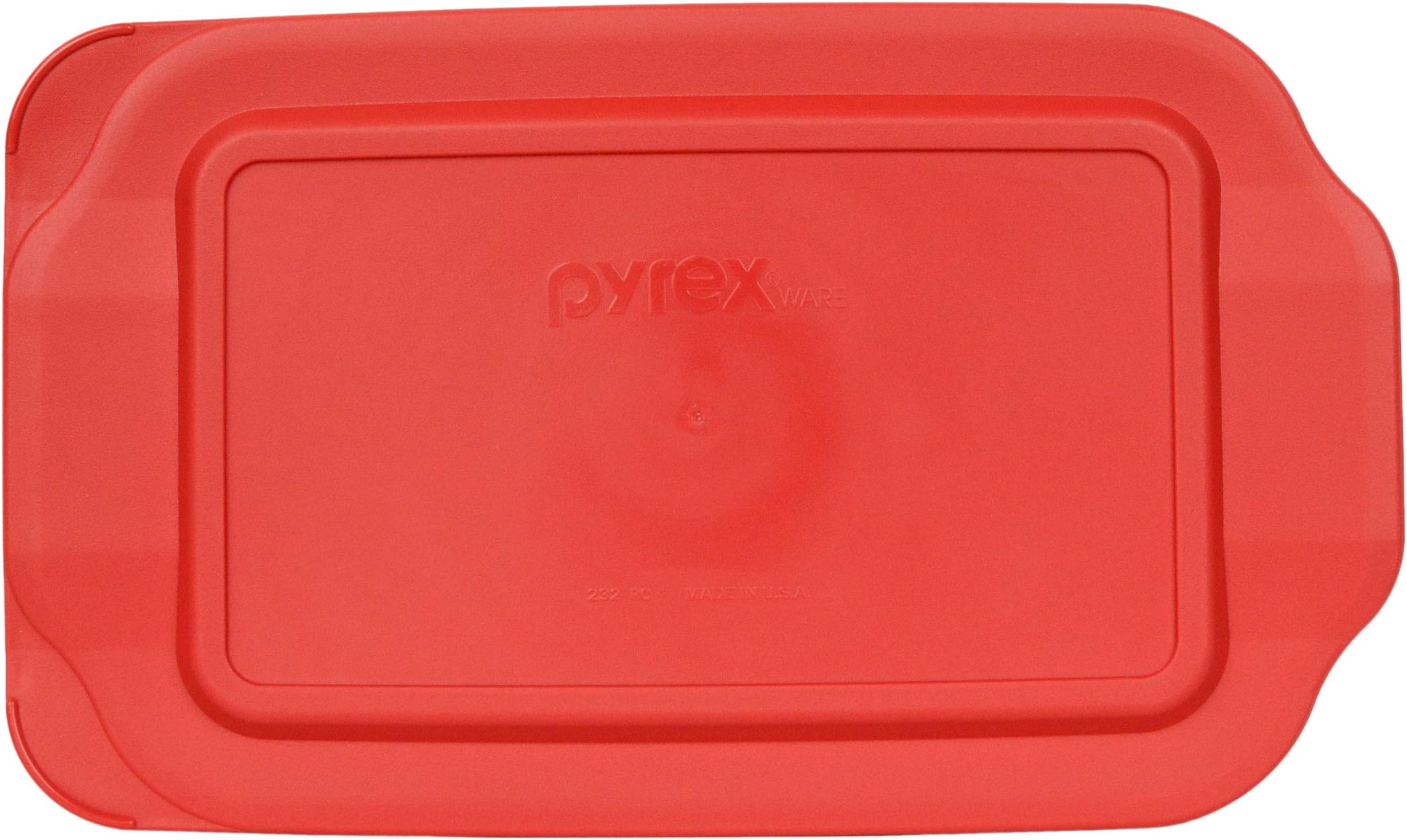 Amazon.com: Pyrex 232-PC 2qt Red Storage Replacement Lid Cover - 2-Pack ...
