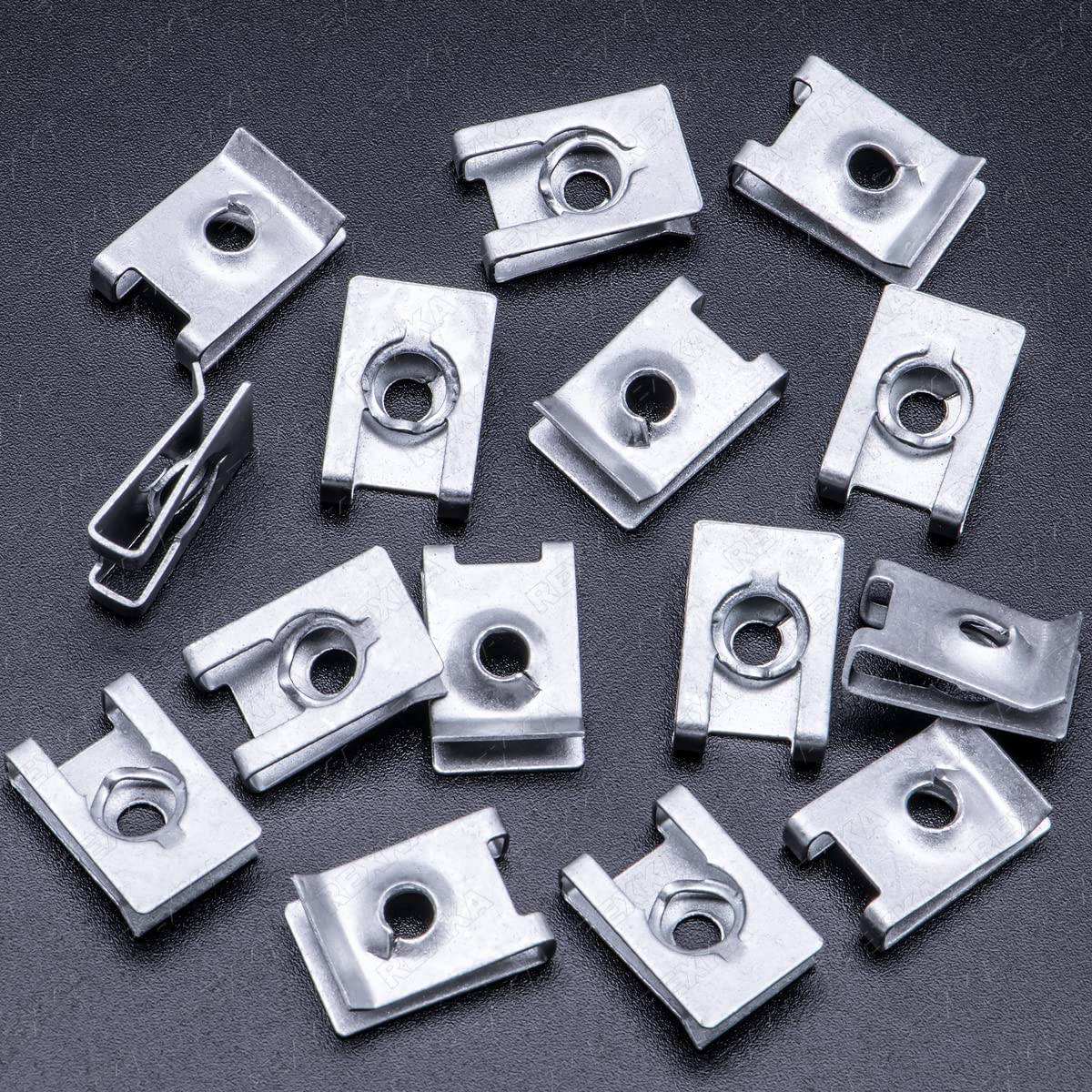 Amazon.com: Rexka 15 pcs Fender Liner Bumper Cover Splash Shield U Type ...