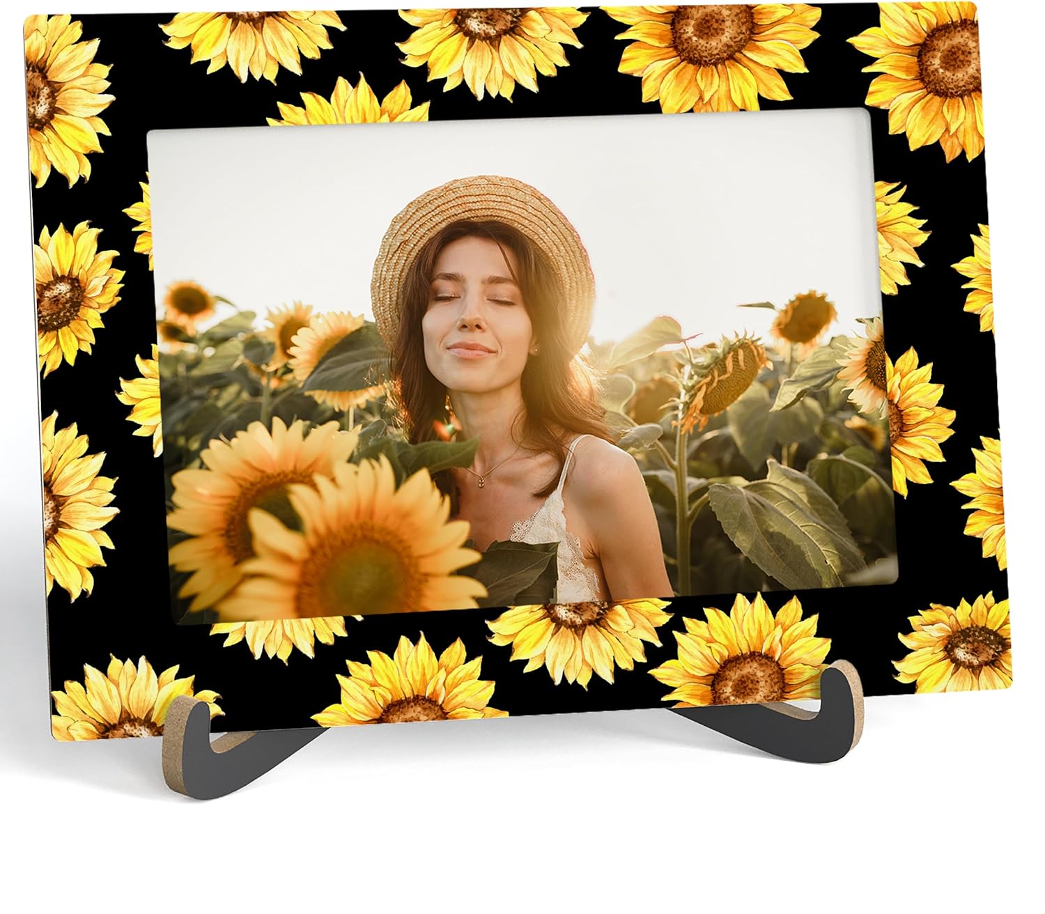 Amazon.com - Sunflower Picture Frame, Sunflower Themed Wooden Tabletop ...