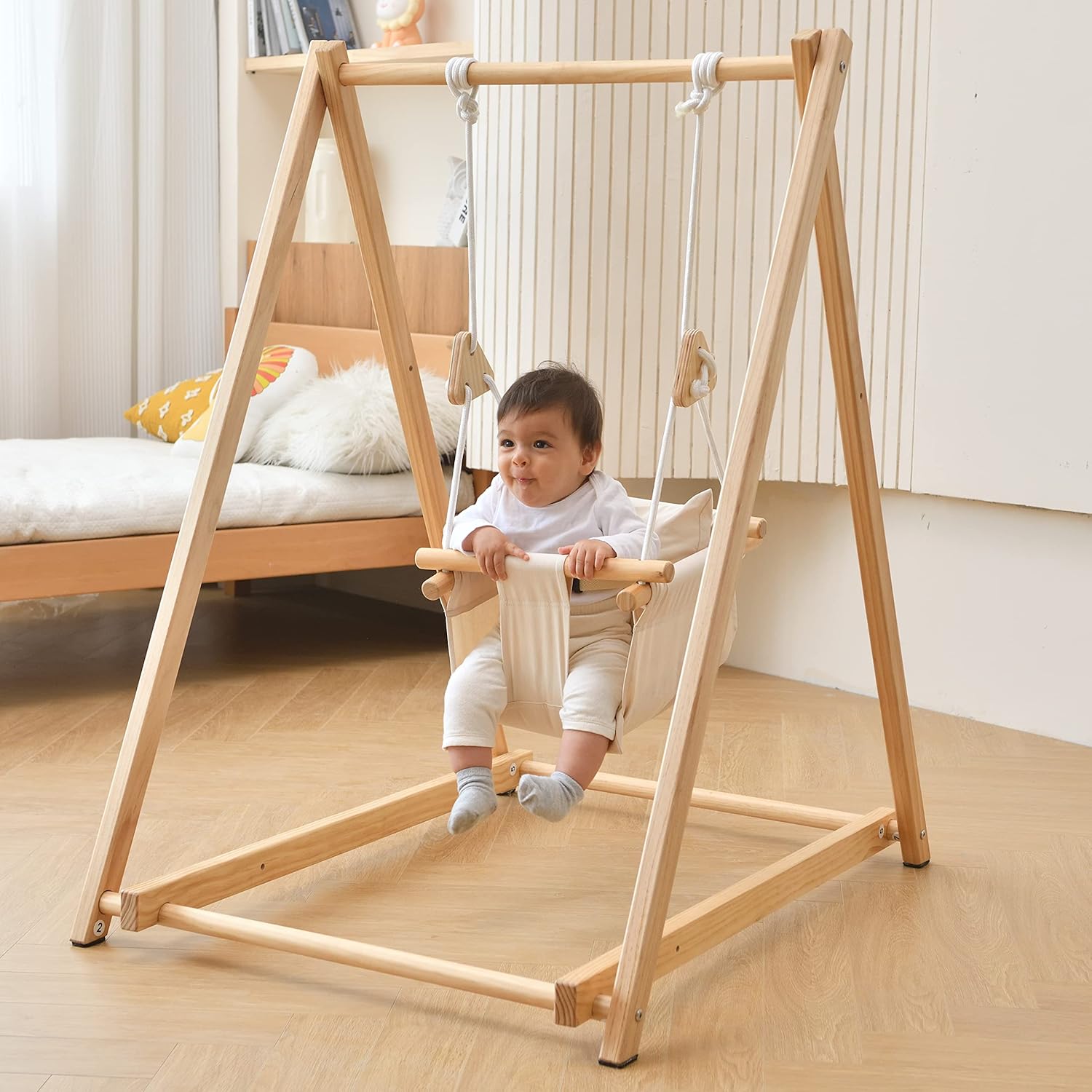 Amazon.com: Avenlur Spruce Baby and Toddler Foldable Swing Set with ...