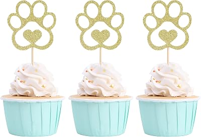 Dog Paw Print Cupcake Toppers - Puppy Dog Cake Australia | Ubuy