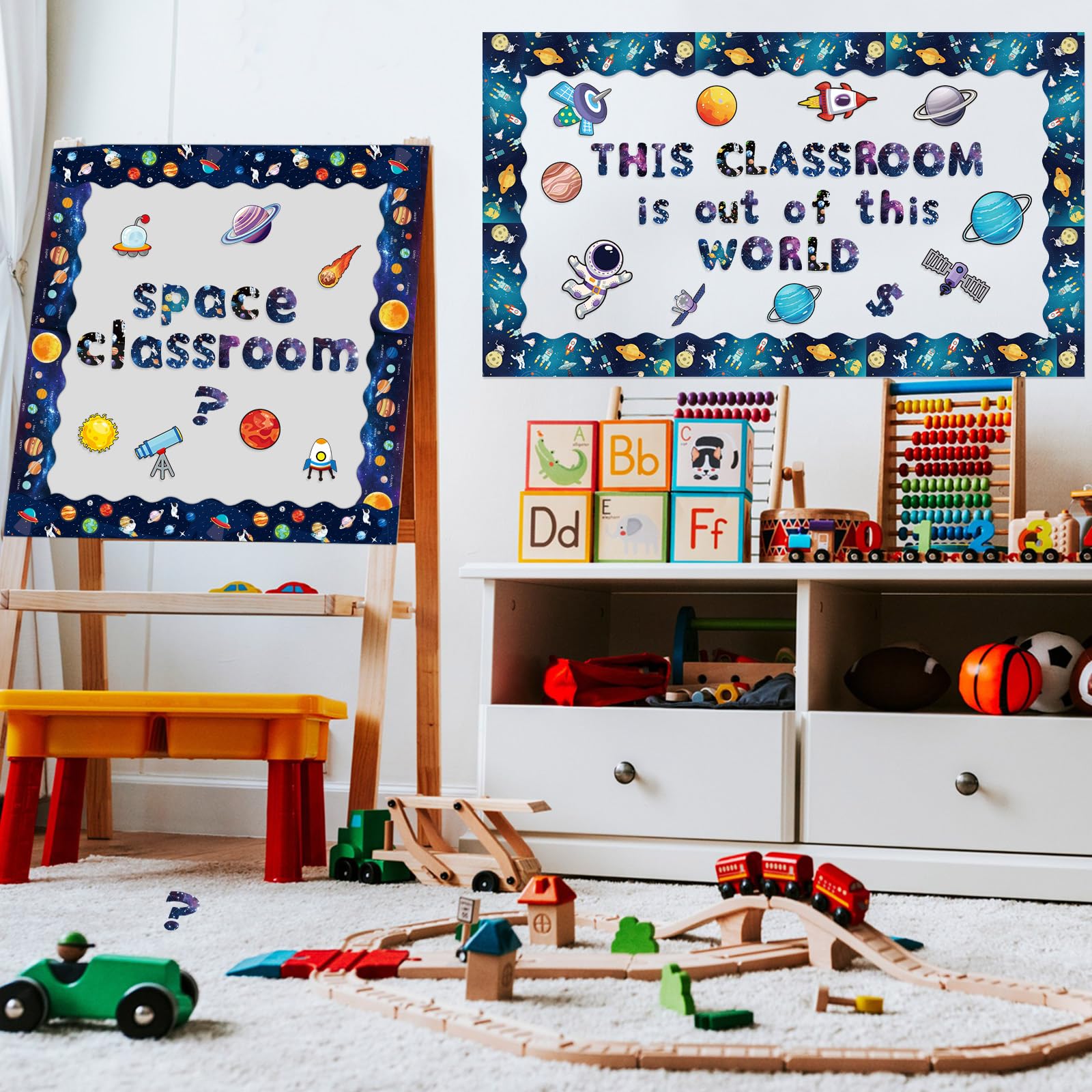 Snapklik.com : Kosiz Space Bulletin Board Decoration Set 118 Ft ...