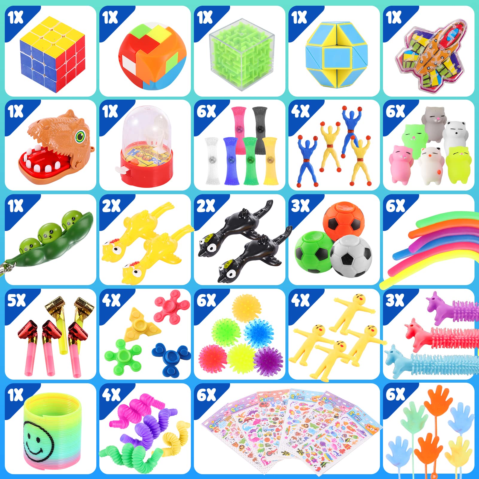 Buy Fidget Toys 100 Pack,Big Pack Small Toys Set 100pcs for Kids,Fidget ...