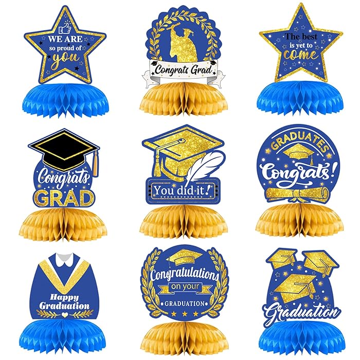 Buy 2022 Graduation Party Decorations, 9PCS Graduation Honeycomb ...