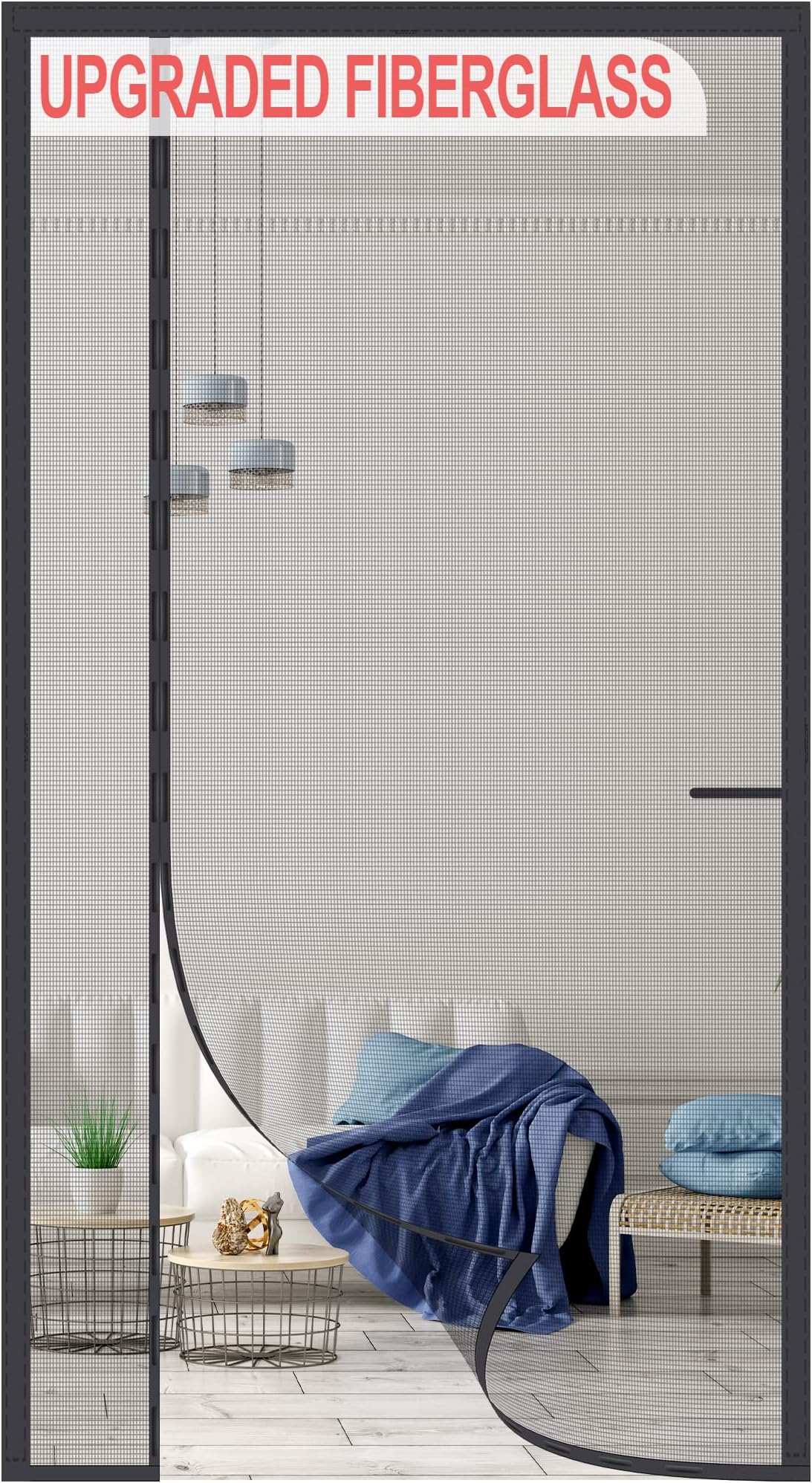 MaKefeile Retractable Screen Doors Aluminum Frame Low Track Sliding ...