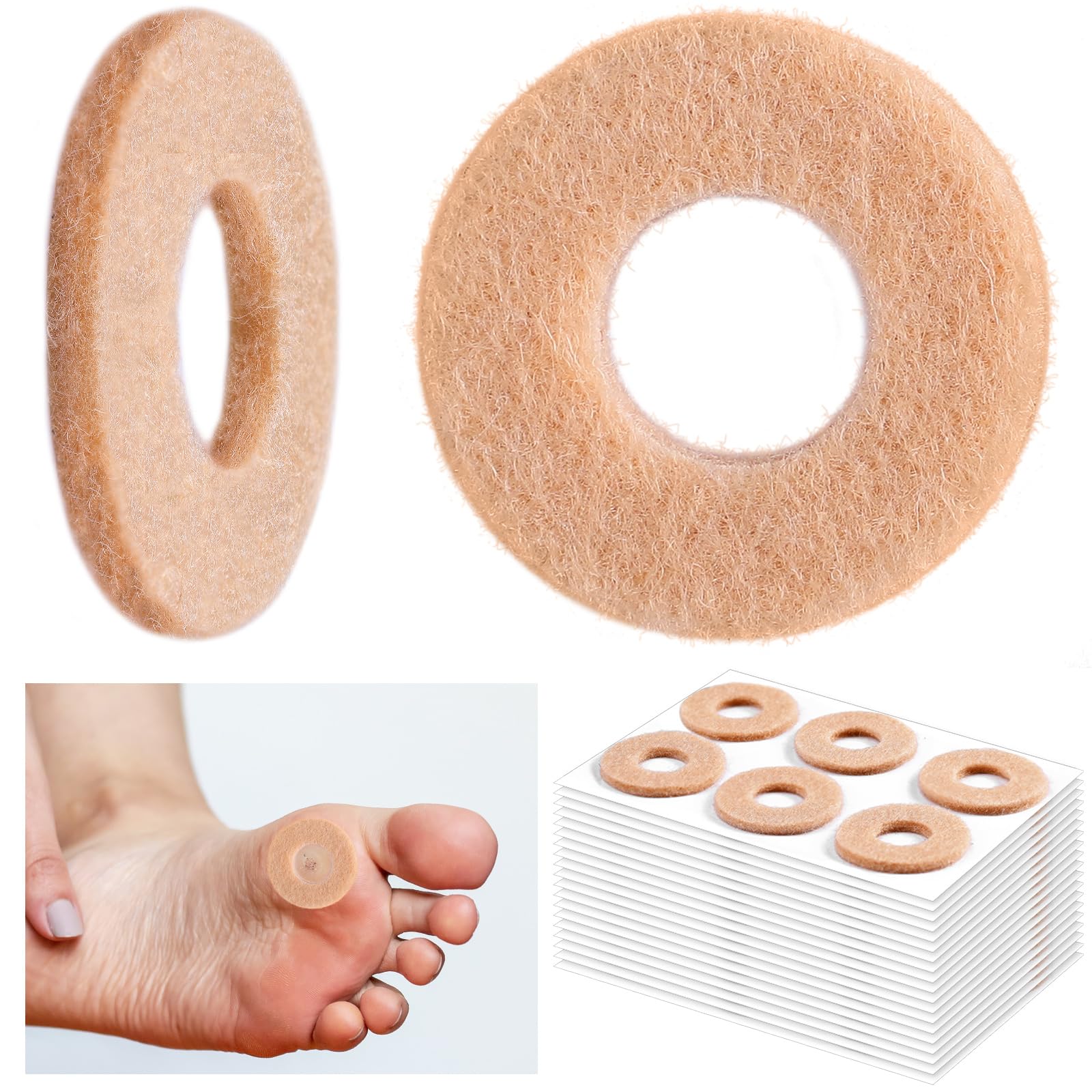 Amazon.com: Threlaco 60 Pcs Felt Callus Cushions for Bottom of Foot ...