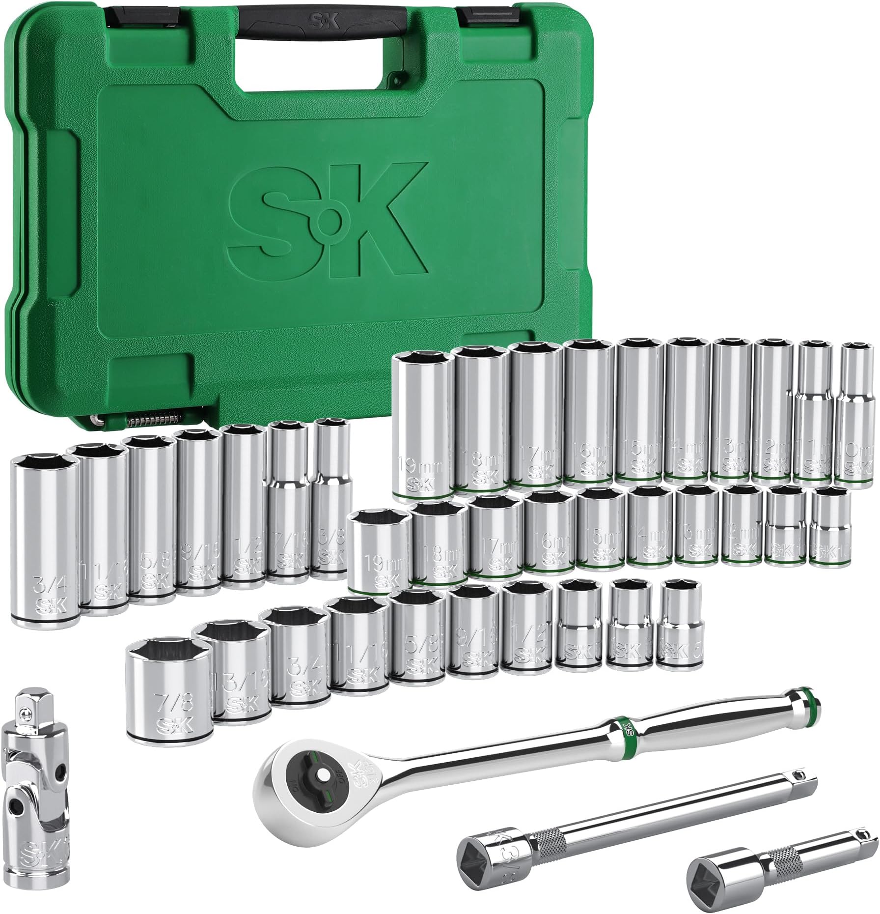 Proto Socket Set, Metric, 3/8 in. Dr, 18 pc - Stanley Mm Socket Set ...