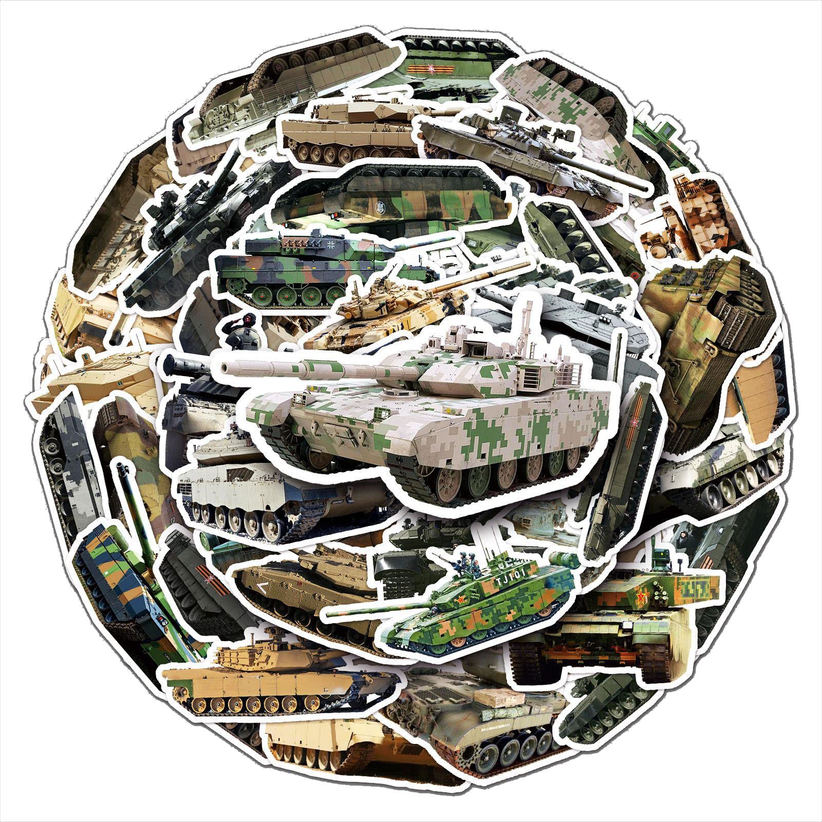 Amazon.com: Military Tank Stickers 50Pcs Laptop Stickers Aesthetic ...