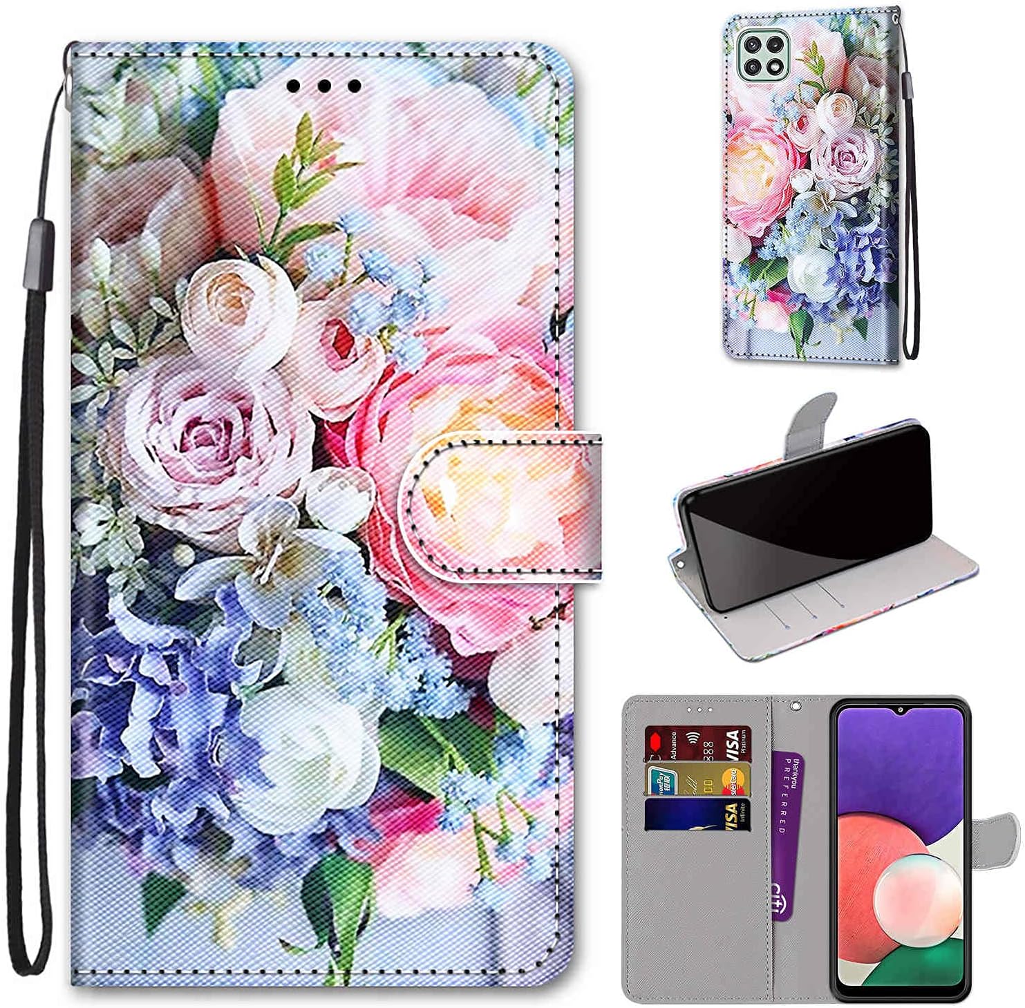 Amazon.com: for Boost Celero 5G SC SN339D Case, Leather Wallet Case ...