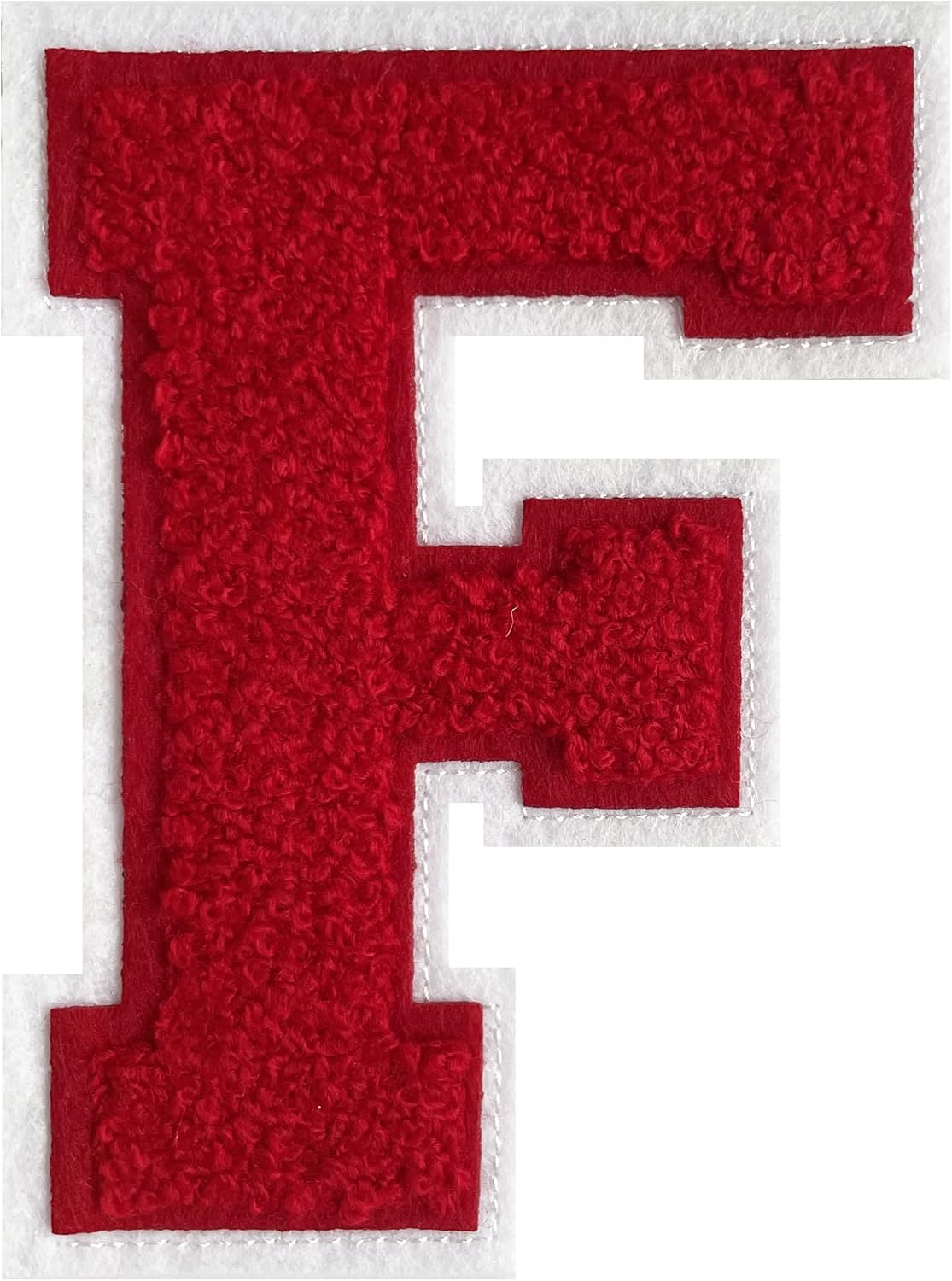 Amazon.com: 4-1/2" Letterman Jacket Patches Red Chenille Letter Patches ...