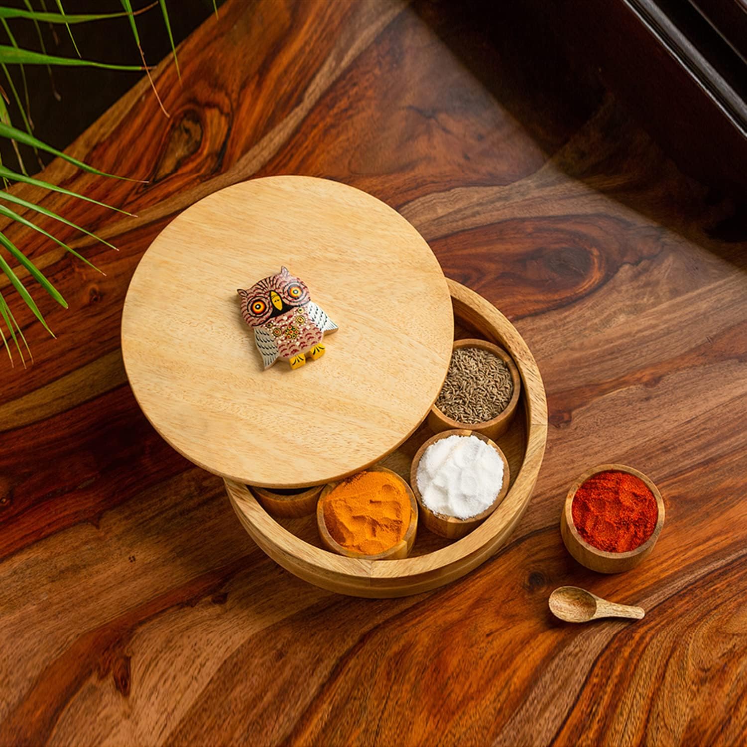 DSH Masala Dani Set Brass Masala Box Multipurpose Uses For Kitchen ...