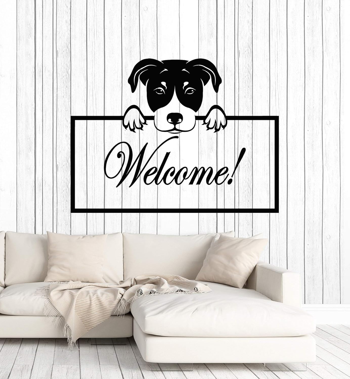 Amazon.com: Large Vinyl Wall Decal Welcome Lettering House Decor Cute ...