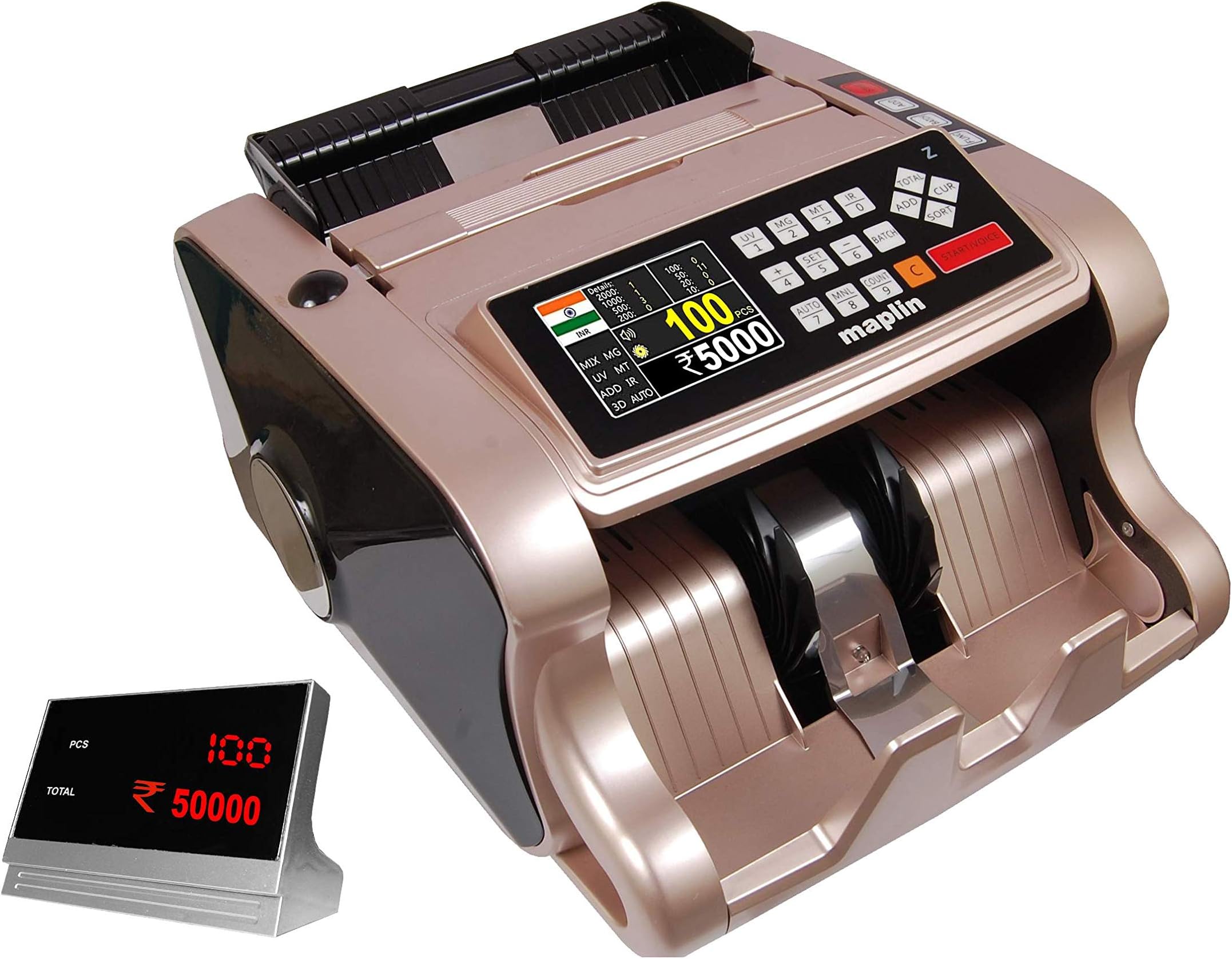 Maplin Multi Note Counting Machine Compatible with Old & New INR- Rs.10 ...