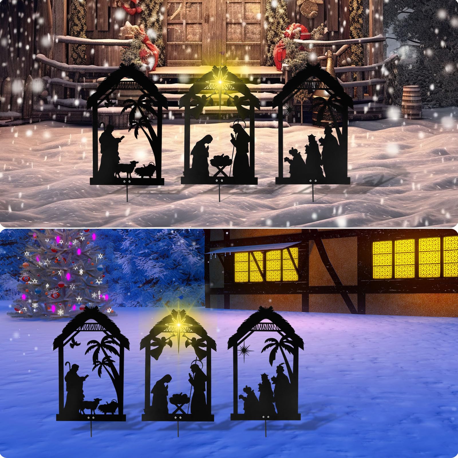 Snapklik.com : VIHOSE 3 Pcs Christmas Nativity Set For Outdoor Yard ...