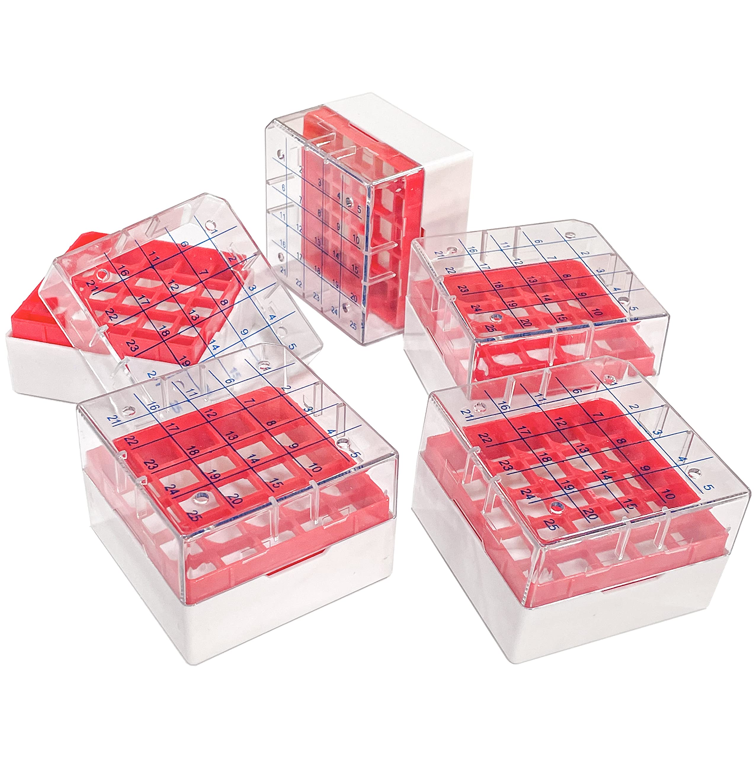 Snapklik.com : 5 PCS Polycarbonate CryoBox Vial Rack, Freezer Storage ...
