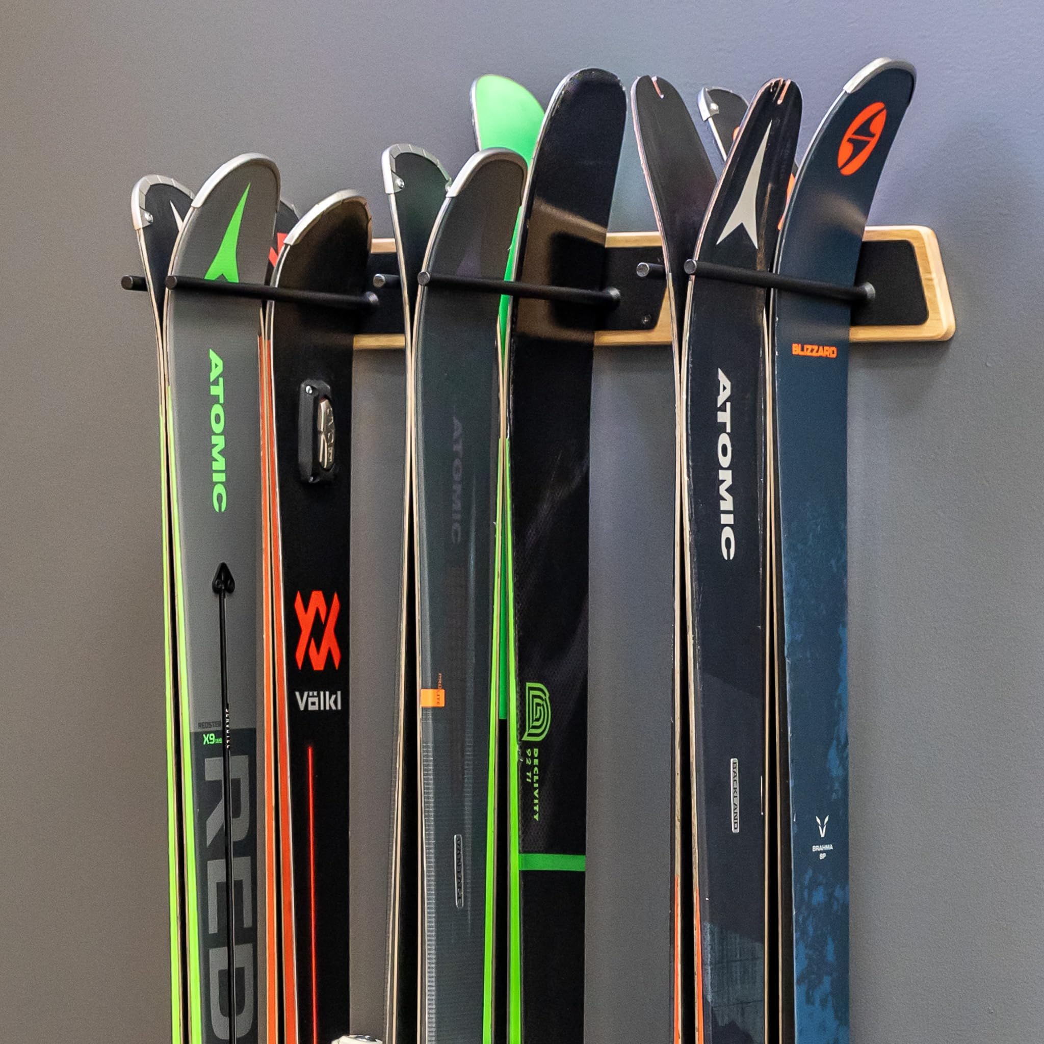 Amazon.com: StoreYourBoard Timber Ski Wall Rack, 4 Pairs of Skis ...