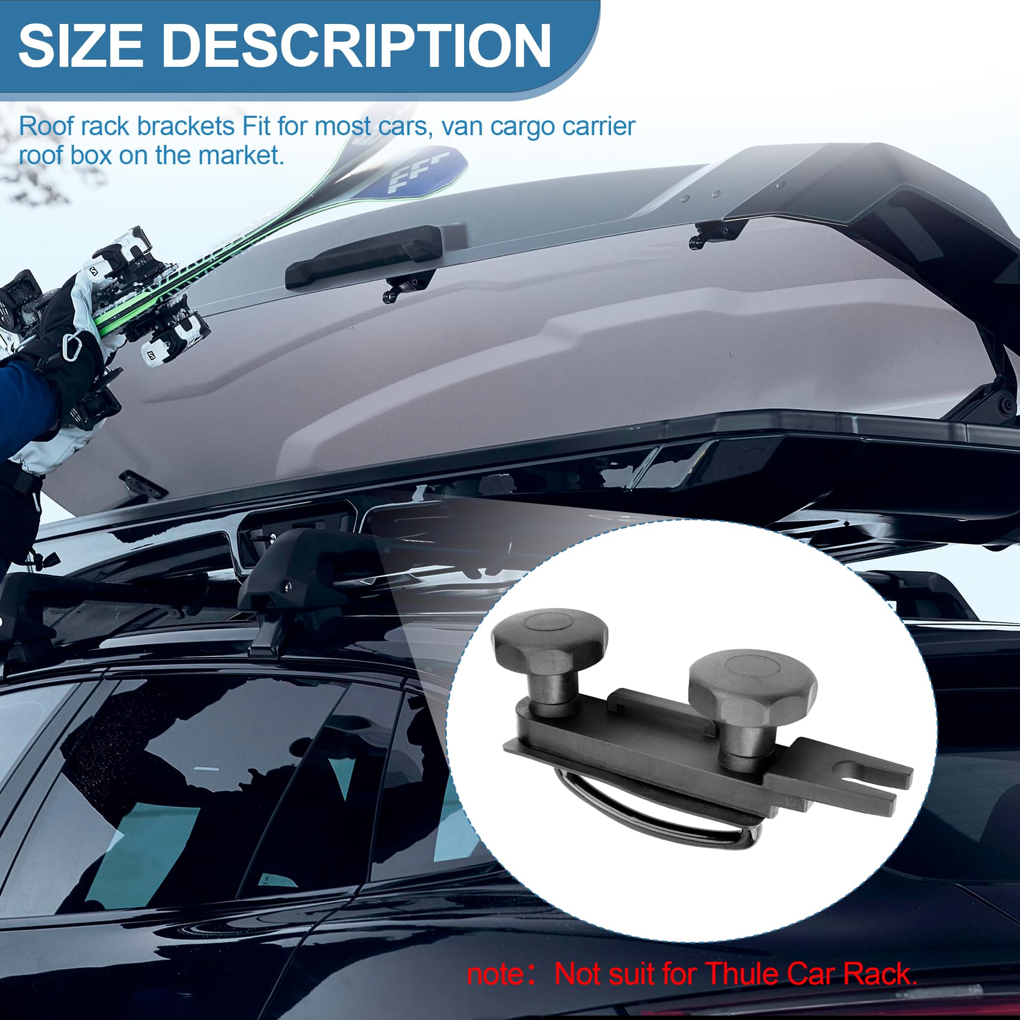 Snapklik.com : 4 Pcs Universal Roof Rack Brackets, Roof Box U-Bolt ...