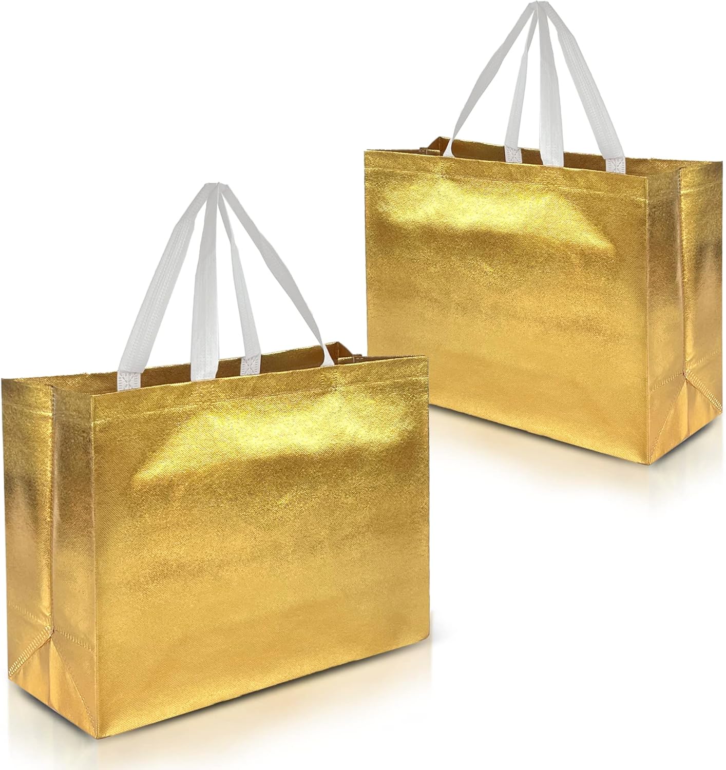 Amazon.com: Nush Nush Gold Extra Large Gift Bags - Set of 12 Reusable ...