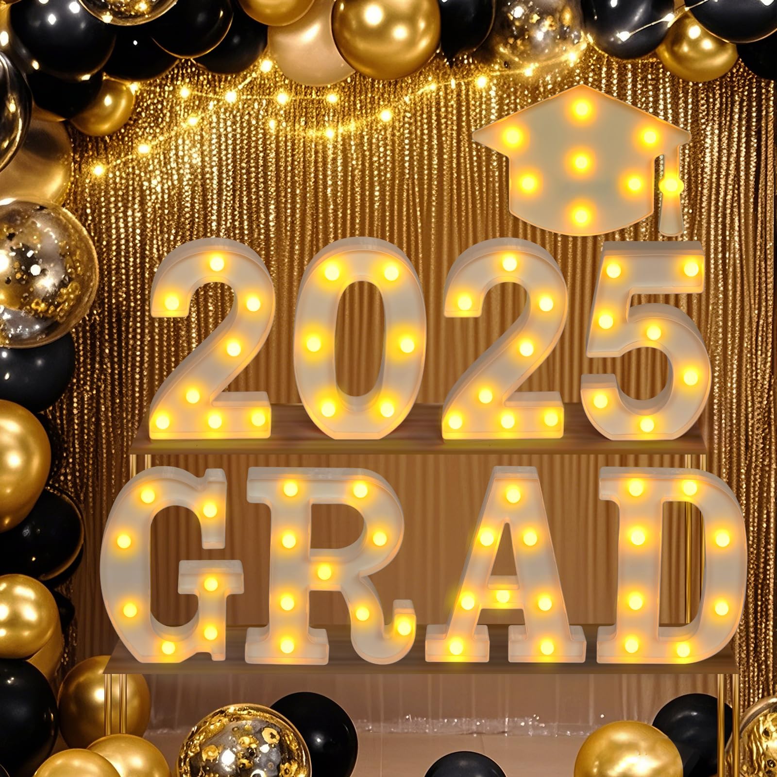 Amazon.com: CREATE ELVES Grad Light Up Letters for 2025 Graduation ...