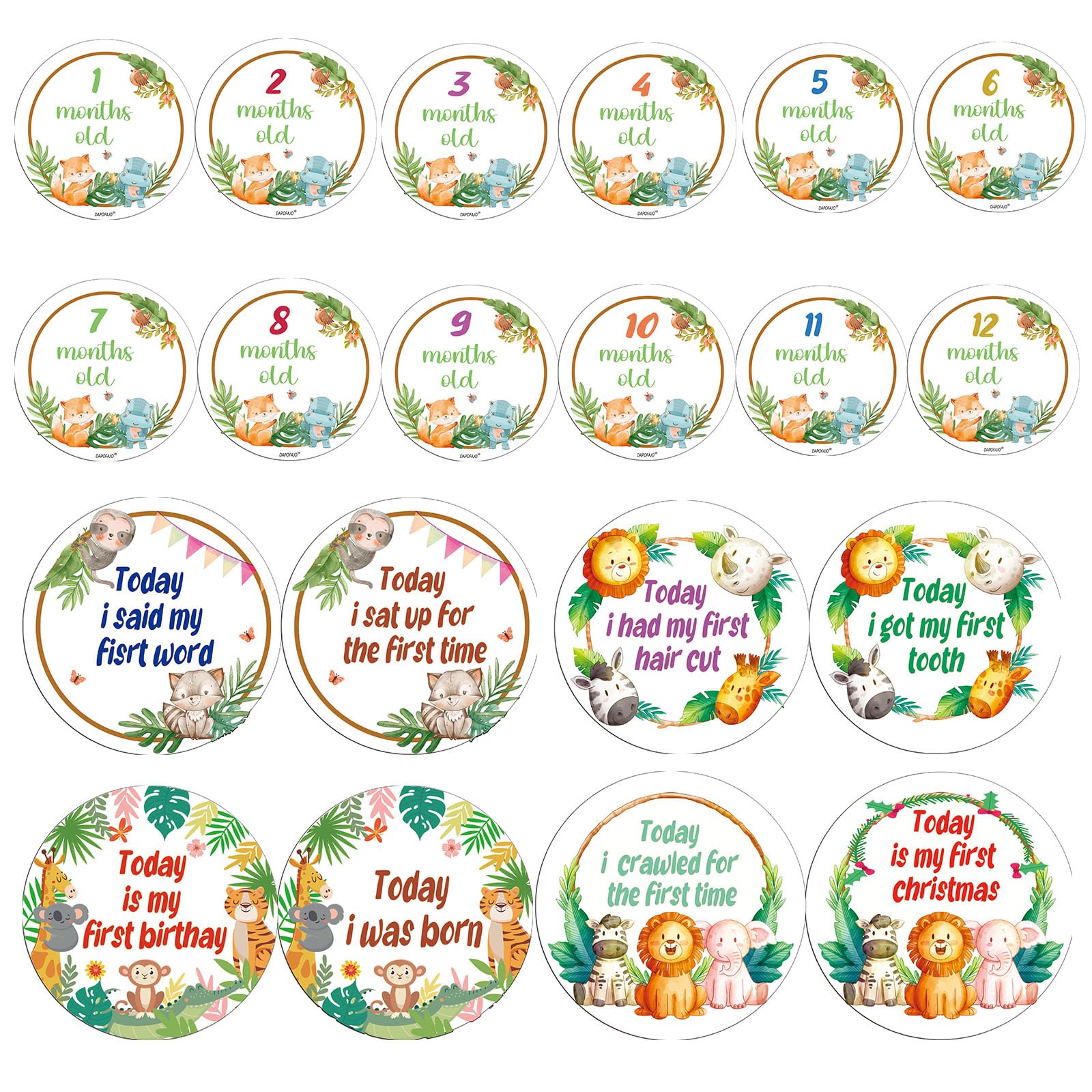 Snapklik.com : Dapofajo Milestones Card, Monthly Milestone Cards, 10Pcs ...