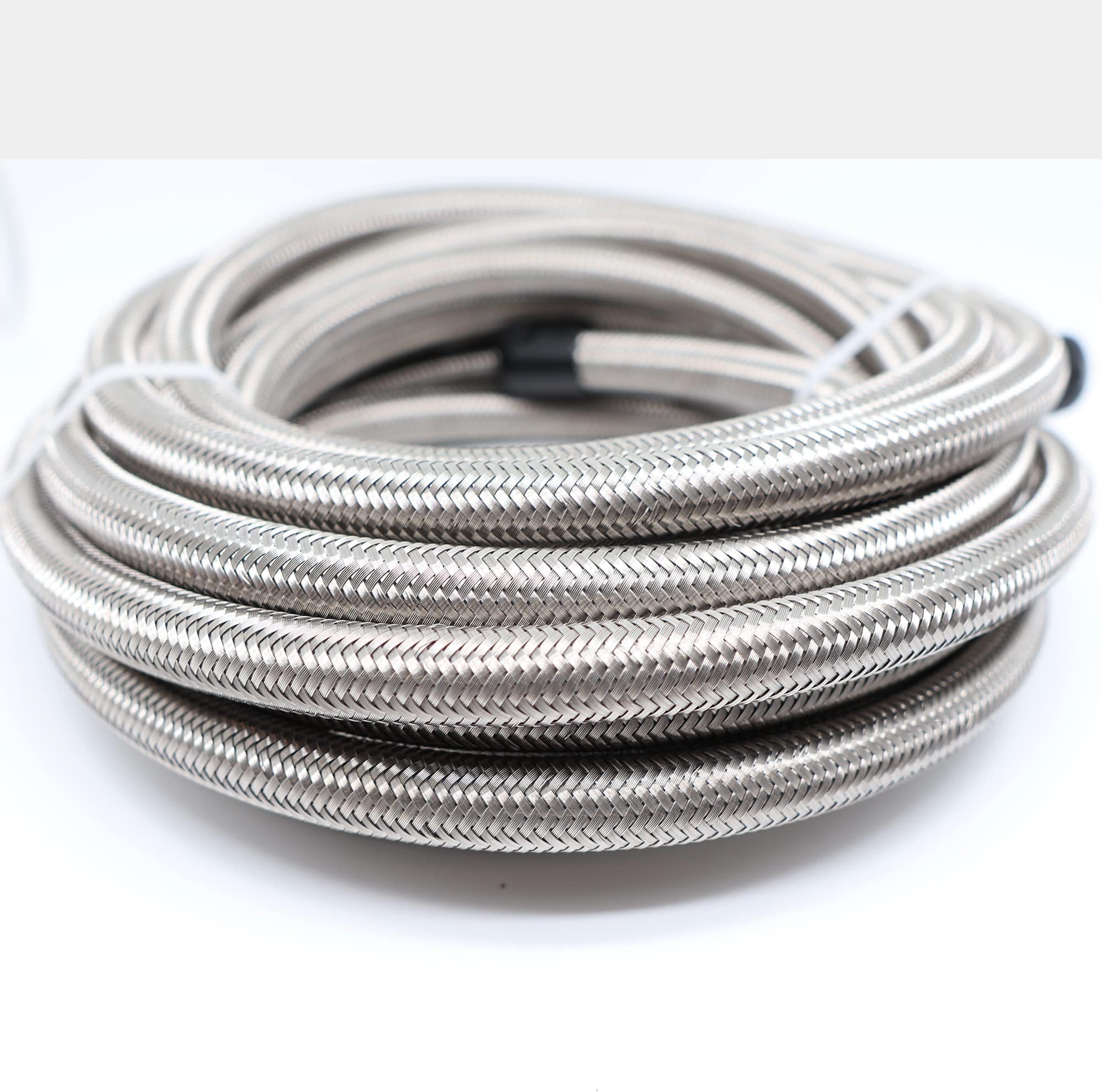 Amazon.com: -3 AN AN3 Stainless Steel Braided Fuel Line Hose 3.18 mm (3 ...