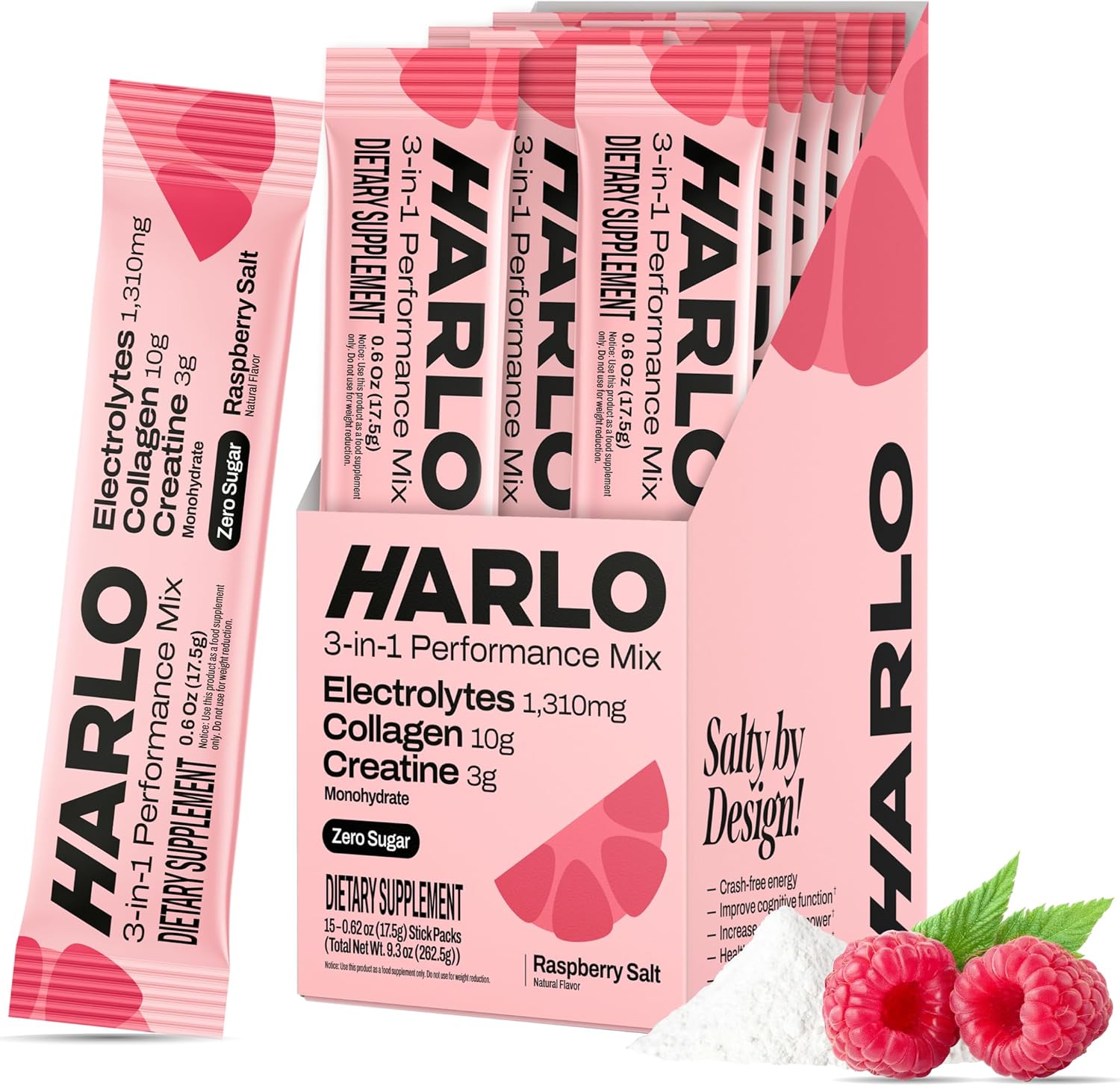 Amazon.com: Harlo 3-in-1 Electrolytes Powder with Collagen & Creatine ...