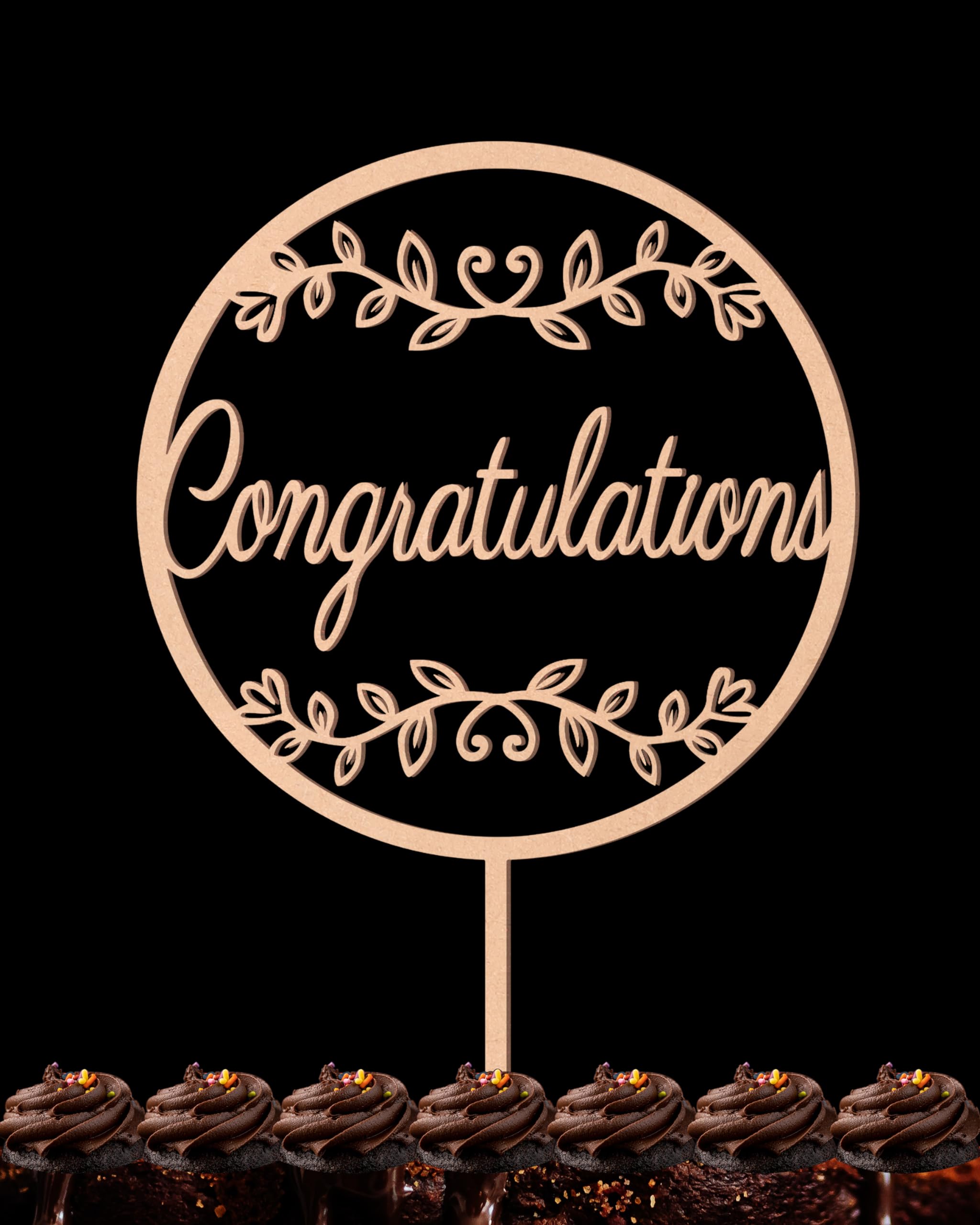 Amazon.com: MRAPPY Congratulations Cake Topper - Wooden Graduation Cake ...