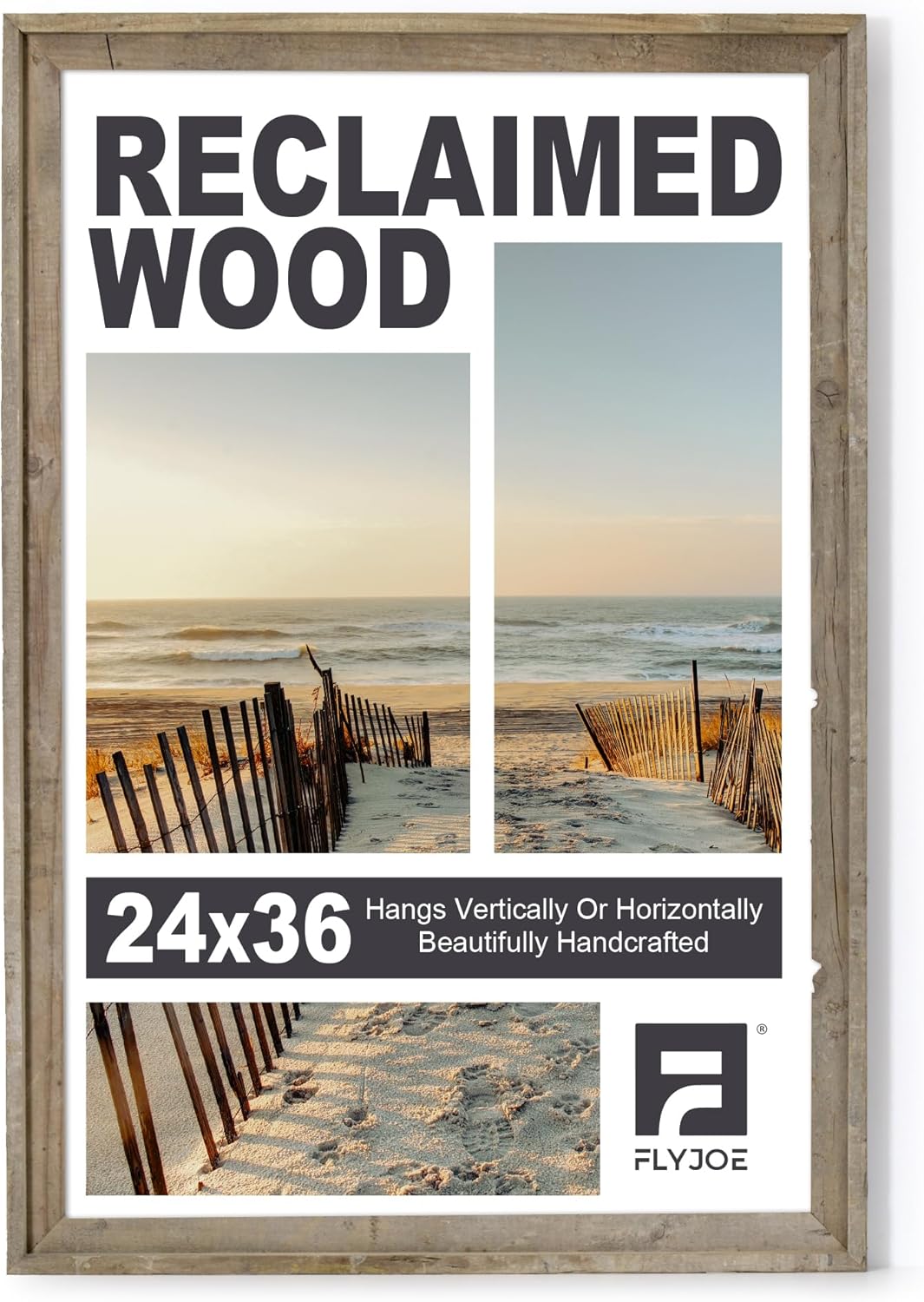 Amazon.com - Rustic 24x36 Picture Frame, Reclaimed Barnwood Photo Frame ...