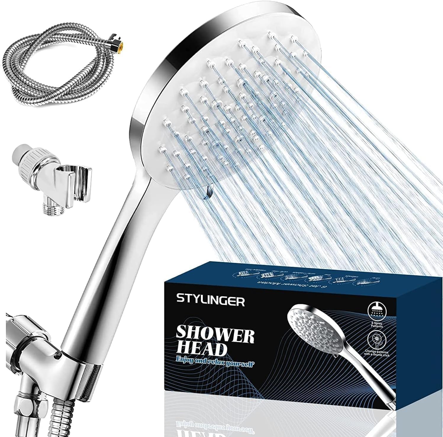 High Pressure Shower Head, Handheld Shower Head with Handheld-6 Spray ...