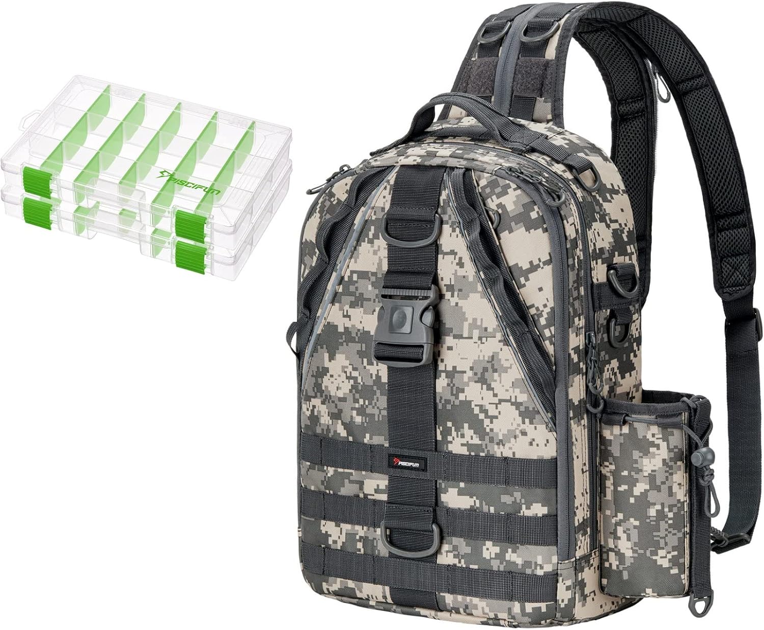 Amazon.com : Piscifun Fishing Tackle Backpack with Rod & Gear Holder ...