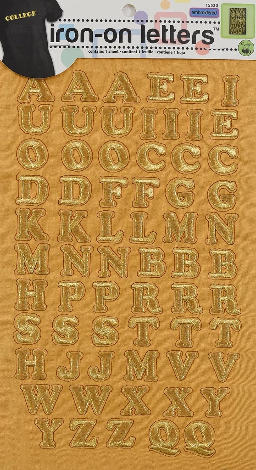 Amazon.com: Dritz 15520 Iron-on Letters, Embroidered, Cooper, 3/4-Inch ...