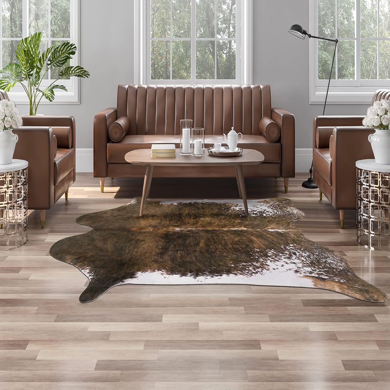 AROGAN Cow Rug Large 4ft x 3ft Cow Print Rug with Non-Slip Backing ...