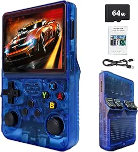 R36S 64GB Handheld Retro Gaming Console, Built-in over 15000+ Classic ...