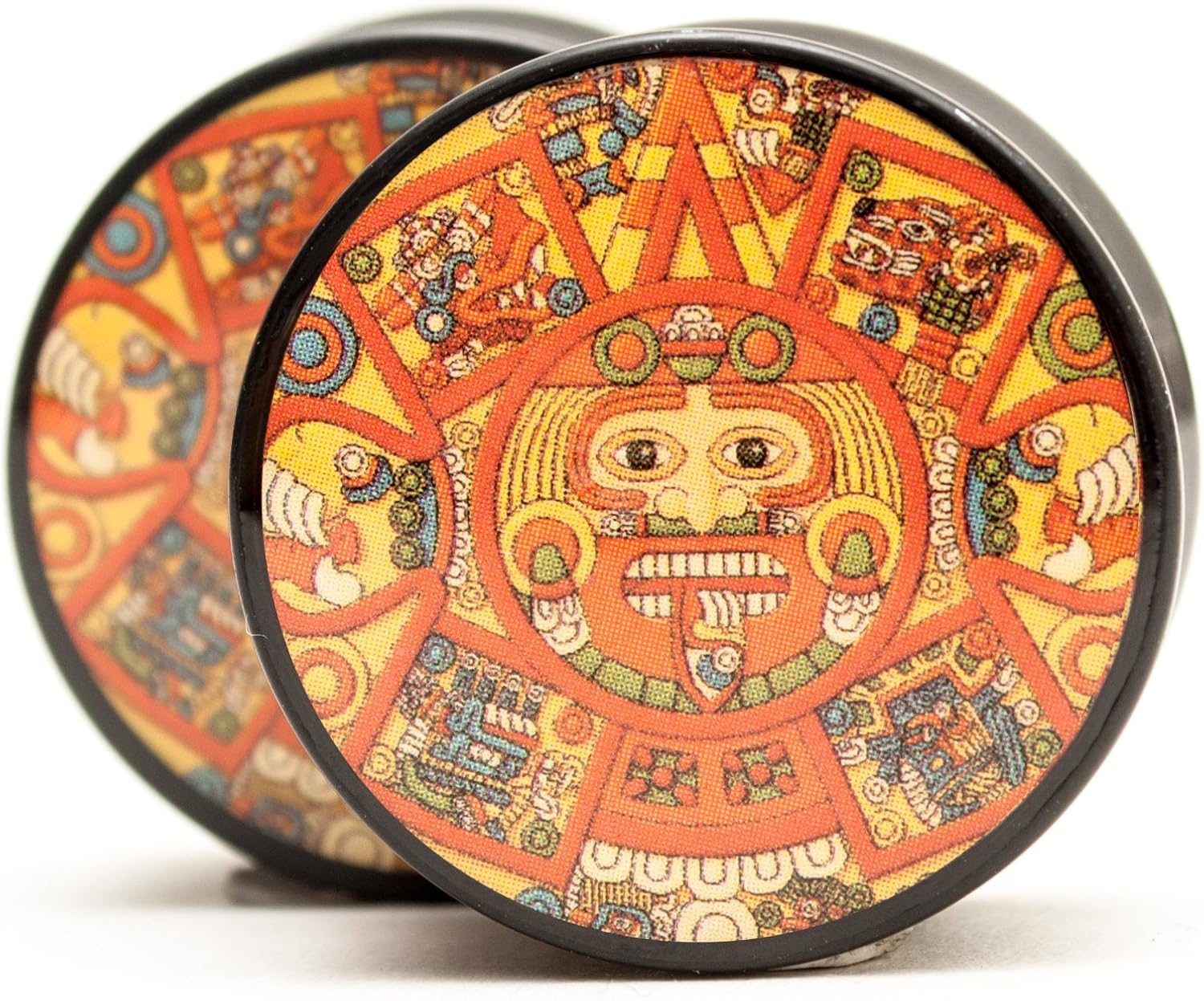 Amazon.com: 2g (6mm) Aztec Calendar Plugs : Clothing, Shoes & Jewelry