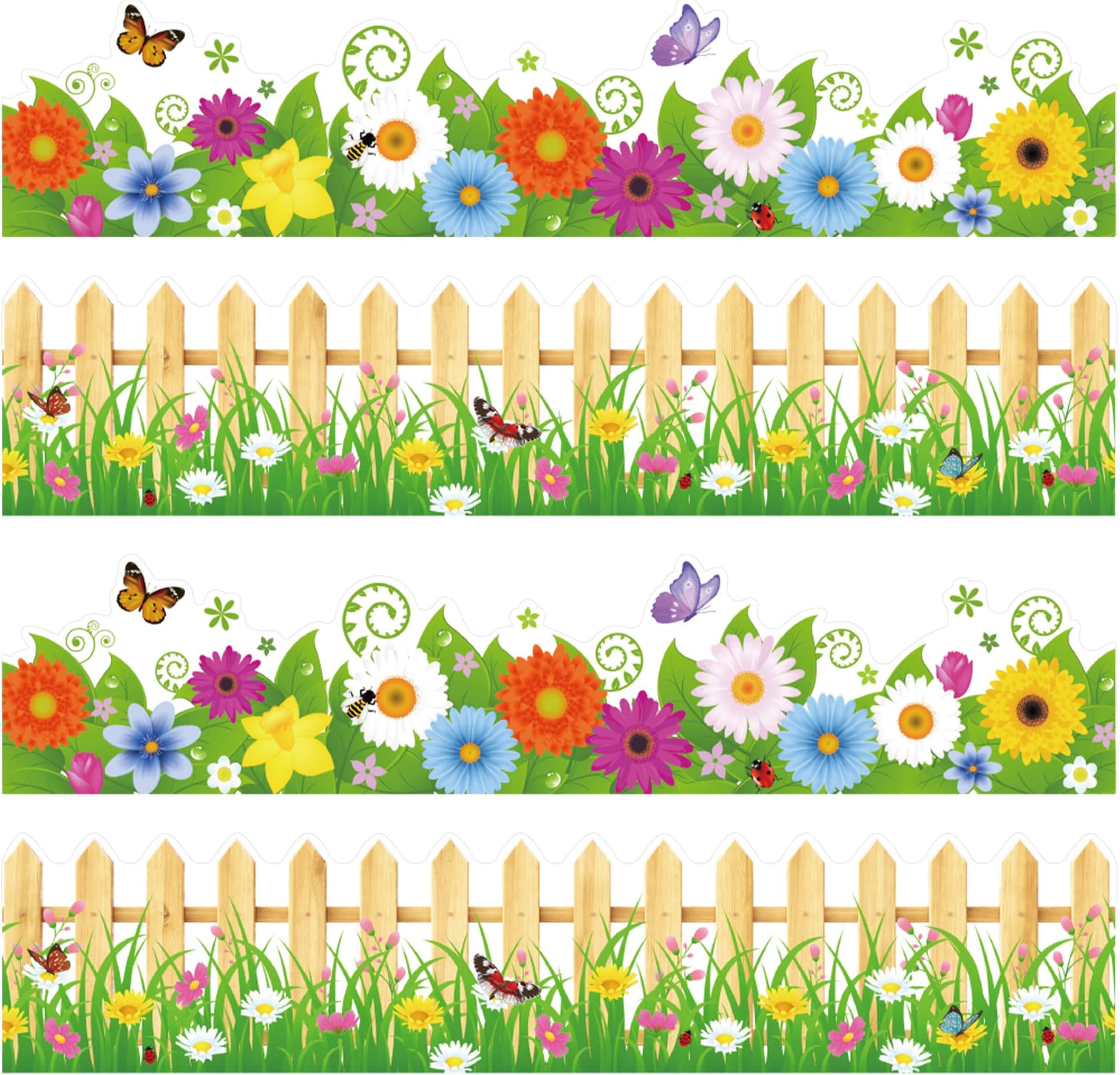 Amazon.com: PAGOW 50pcs Boho Die-Cut Border Trim, Classroom Greenery ...