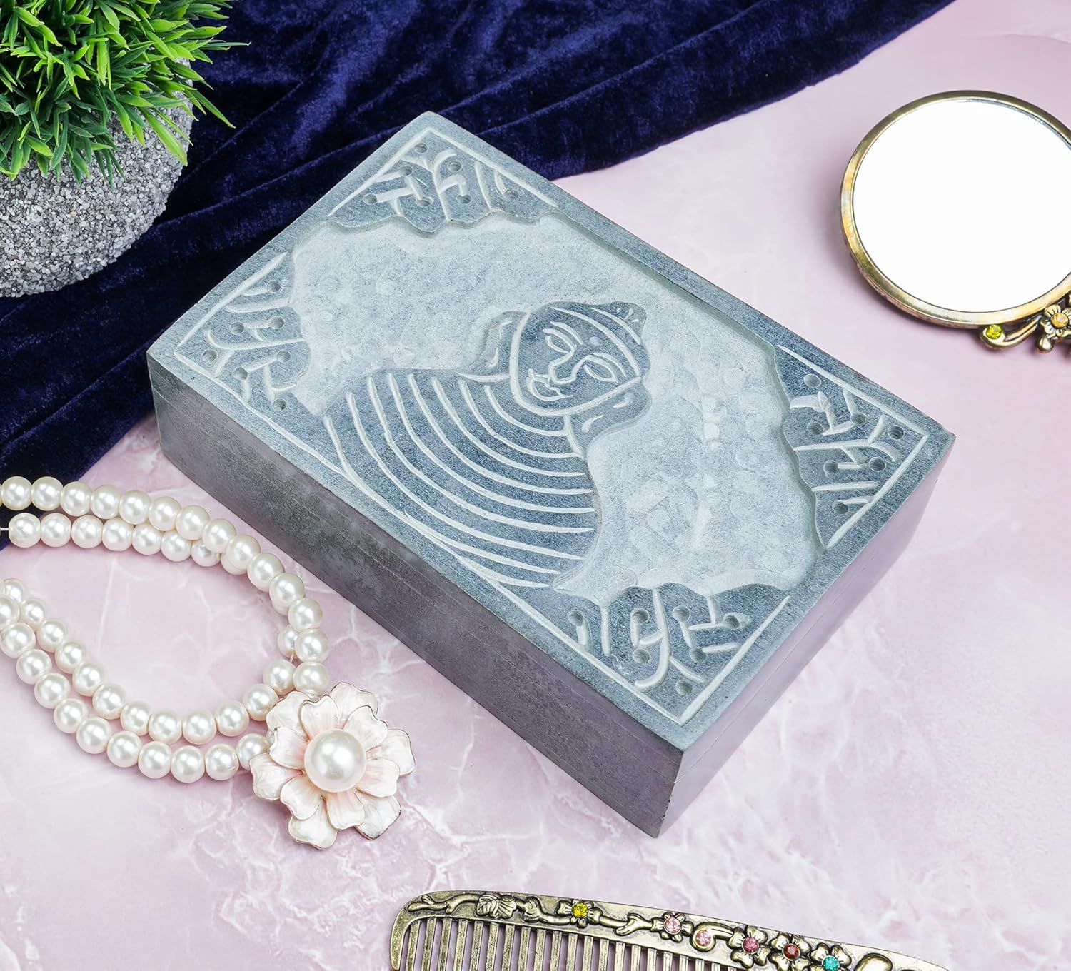 Amazon.com: Crocon Handmade Jewelry Box – Royal Style Decorative ...