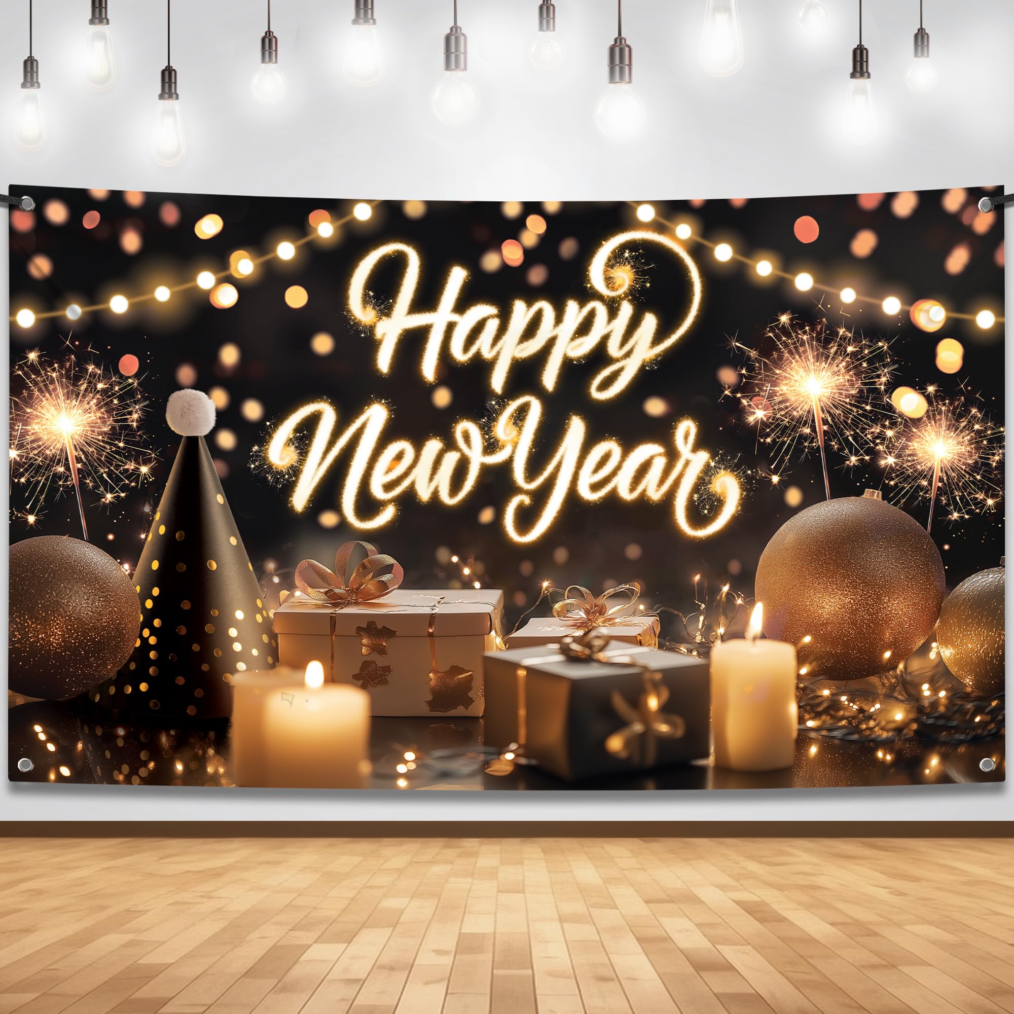 Amazon.com: KatchOn, XtraLarge Happy New Year Banner - 72x44 Inch ...
