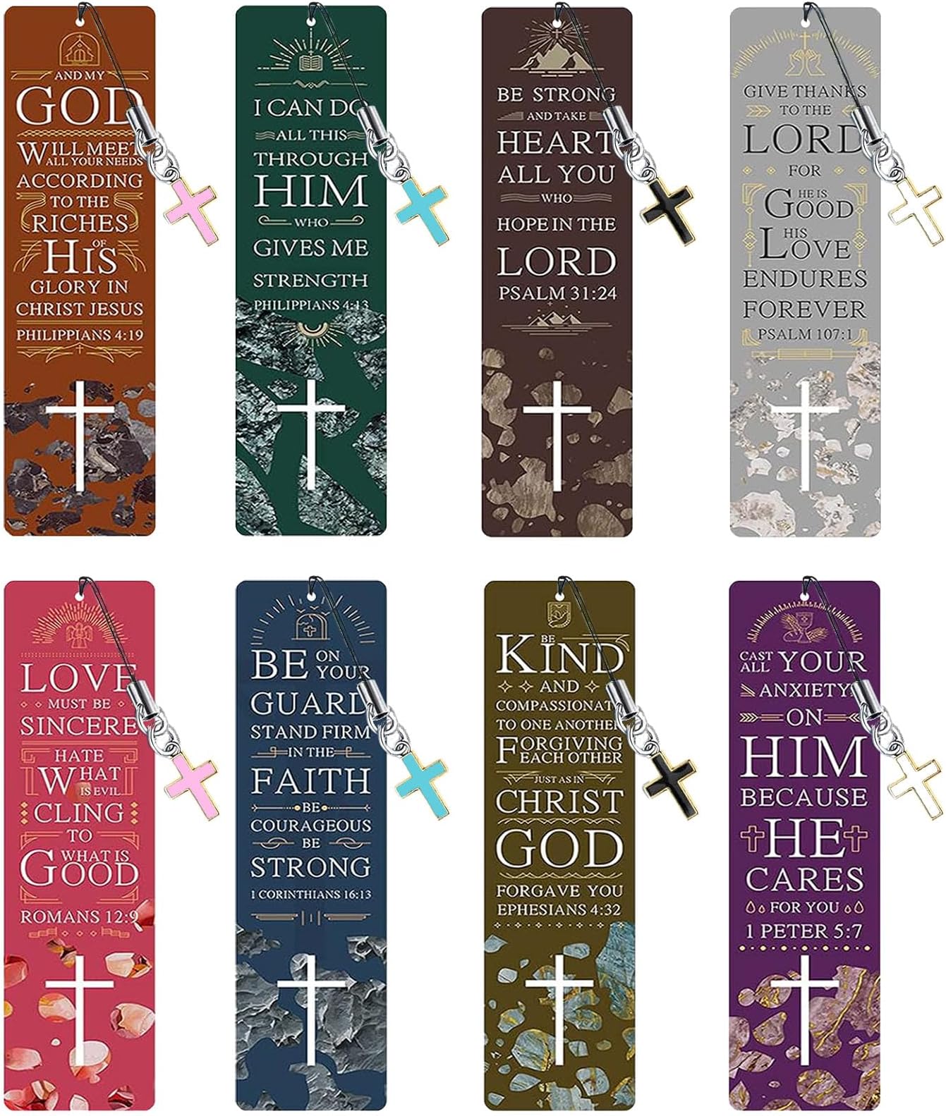 Amazon.com: HTTDMY 8PCS Bible Verse Diamond Painting Art Bookmarks,Cute ...