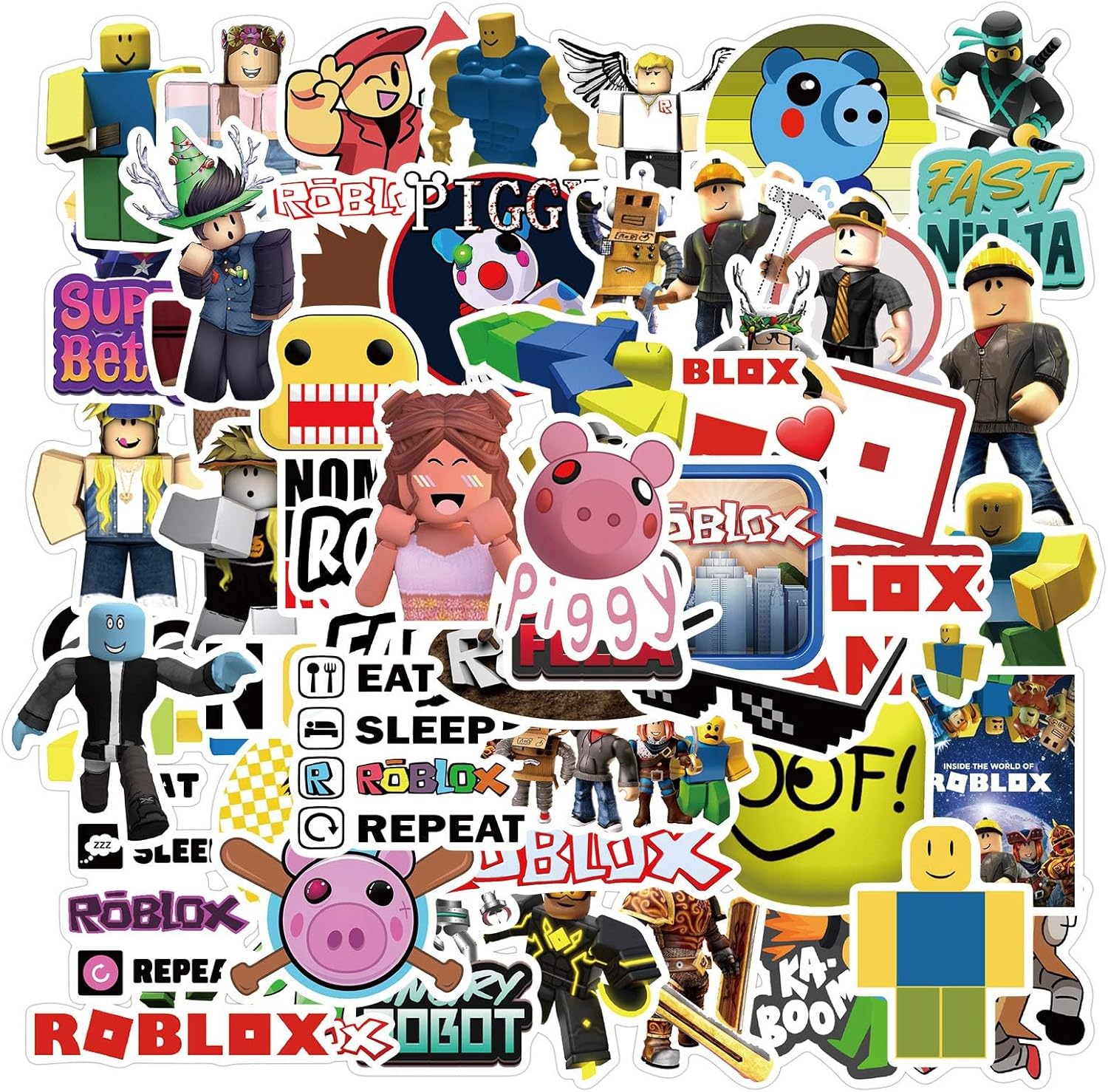 Video Game Roblox Stickers| 50 PCS Vinyl Stickers for Laptop,Bumper ...