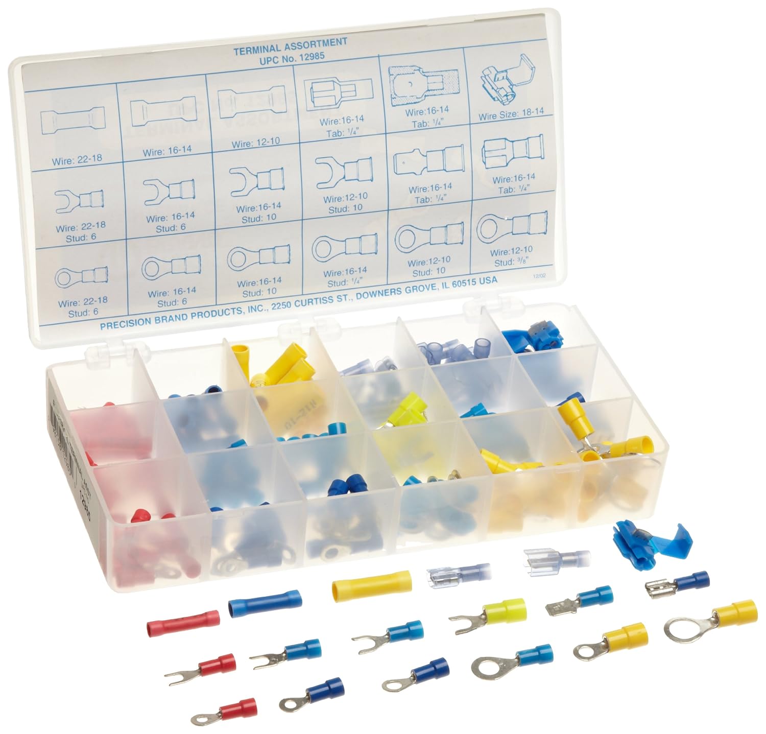 Precision Brand 175 Piece Electrical Terminal Assortment: Butt ...