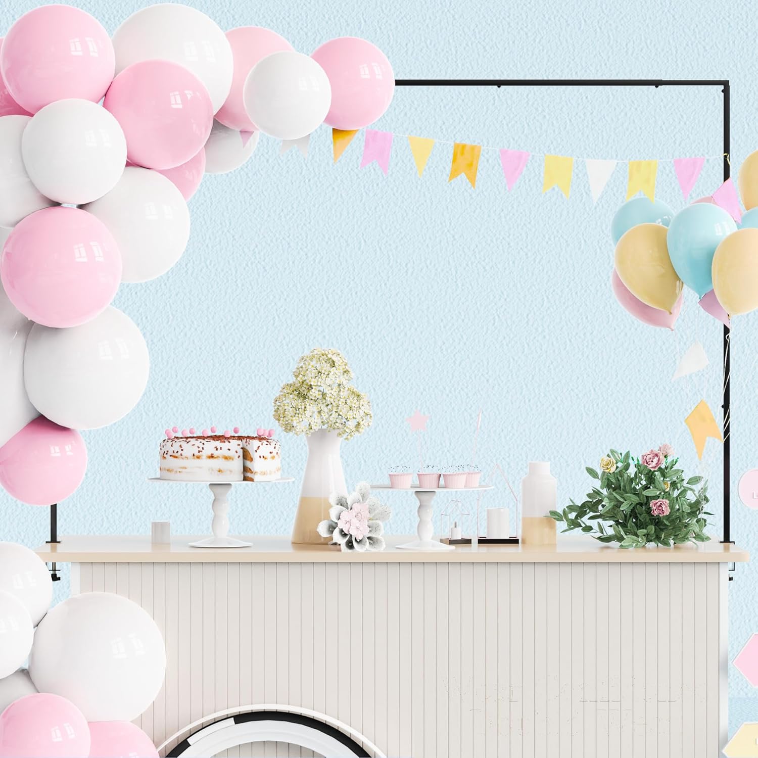 Amazon.com : Putros Over The Table Rod Stand with Clamps Black 13"-42'' Tall 29"-98" Length Set ...